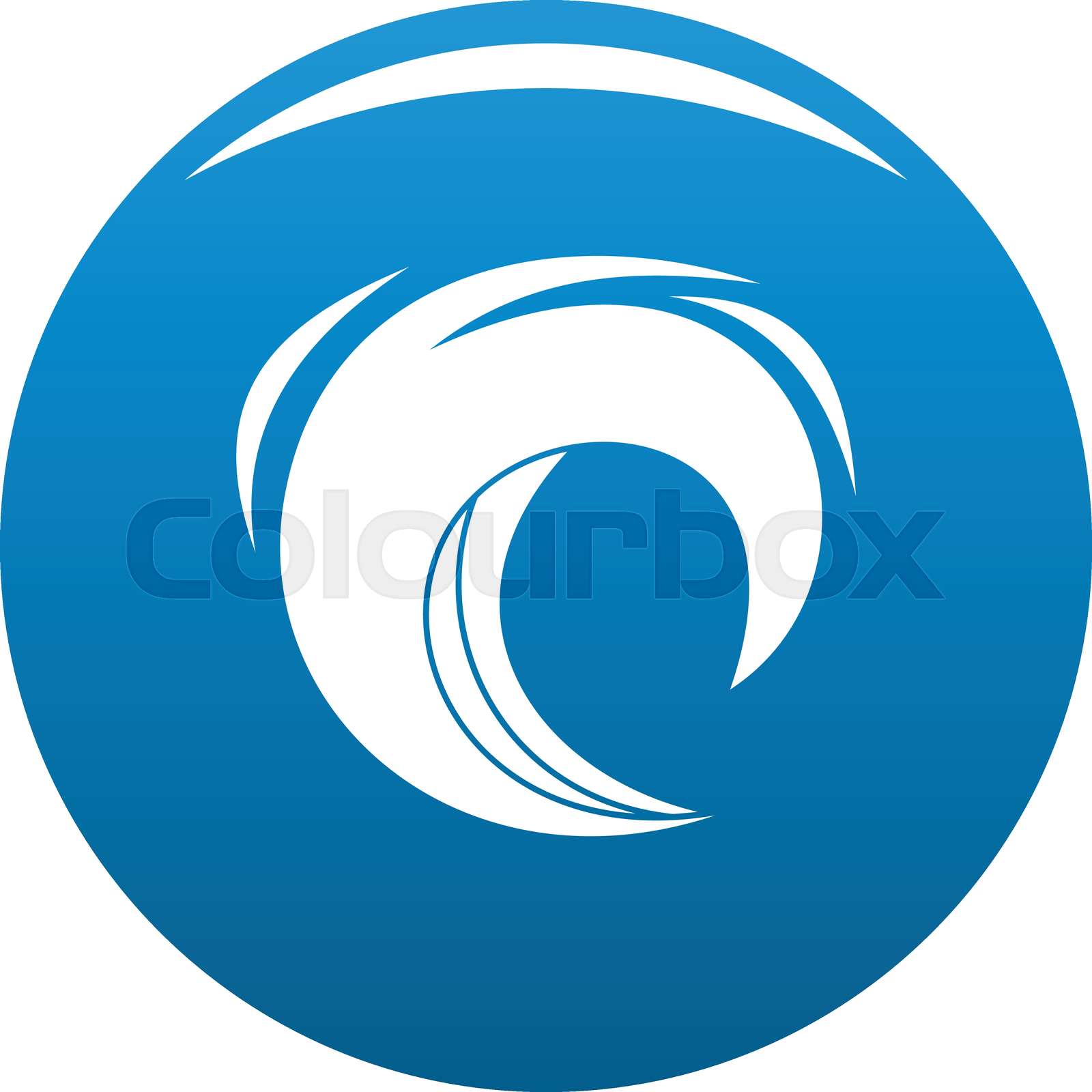 Wave blue icon blue vector | Stock vector | Colourbox