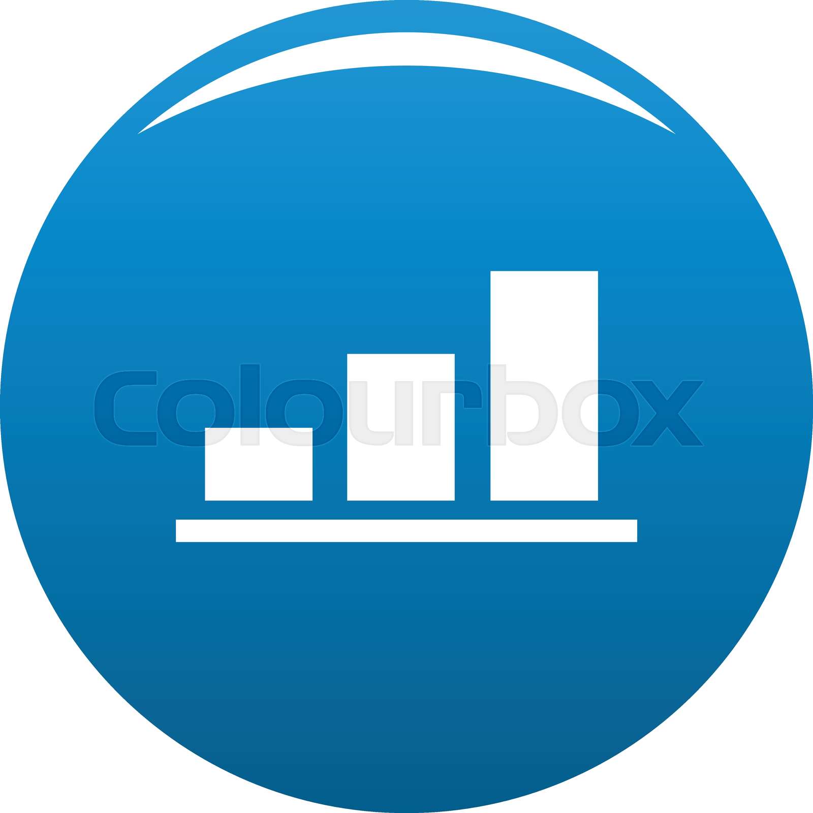 Chart icon blue vector | Stock vector | Colourbox
