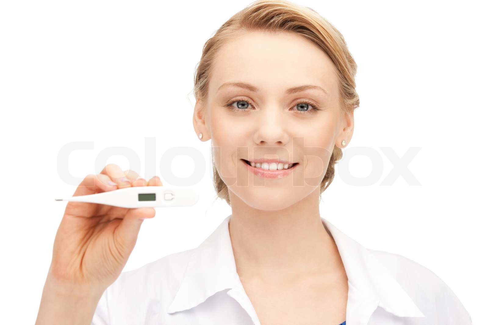 female doctor with thermometer | Stock image | Colourbox