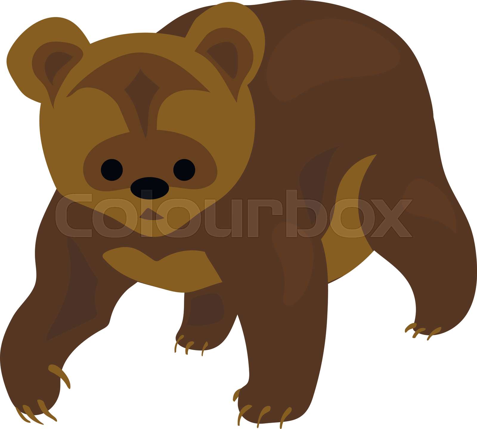 Little brown bear icon, cartoon style | Stock vector | Colourbox