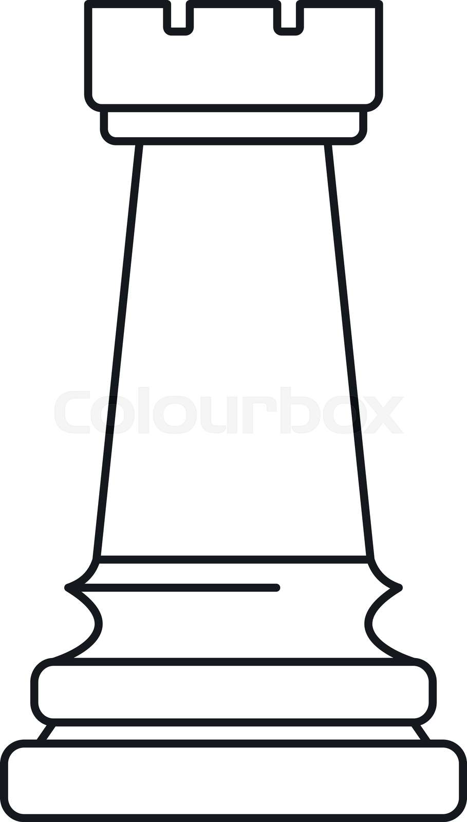 weiß, turm, icon | Stock-Vektor | Colourbox