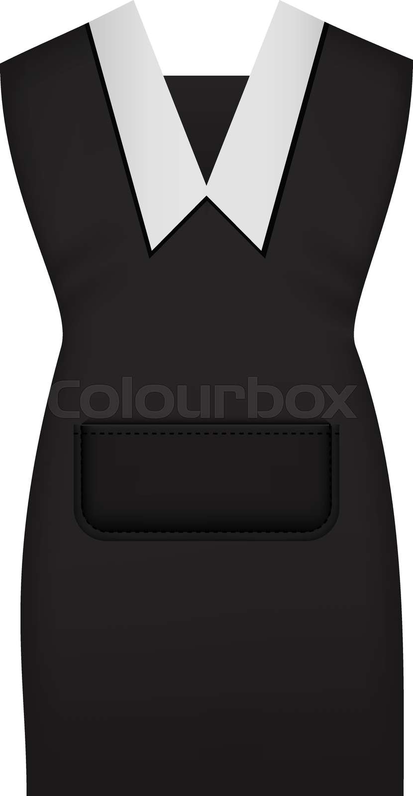 Woman Work Uniform Mockup Realistic Style Stock Vector Colourbox