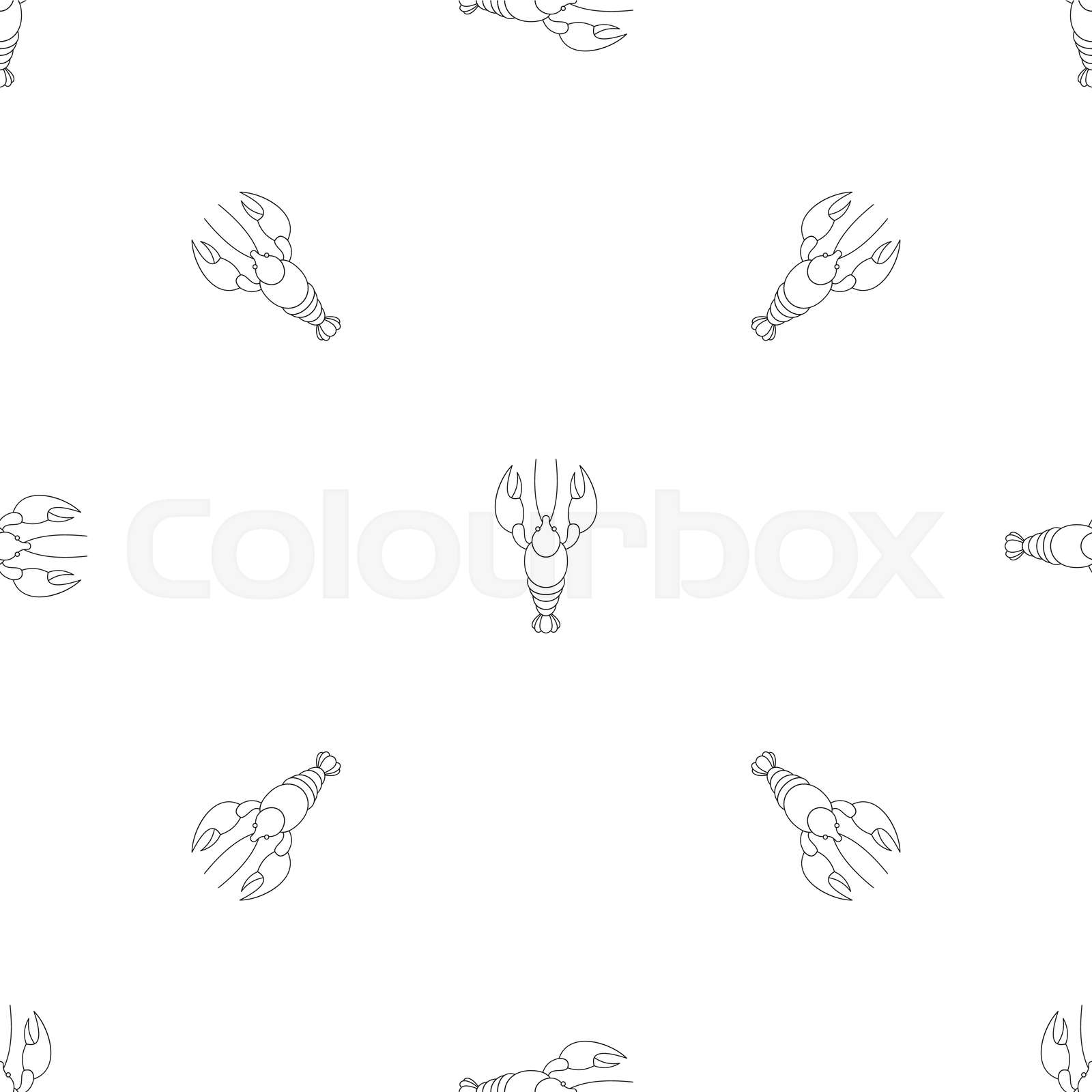 Lobster pattern seamless vector | Stock vector | Colourbox