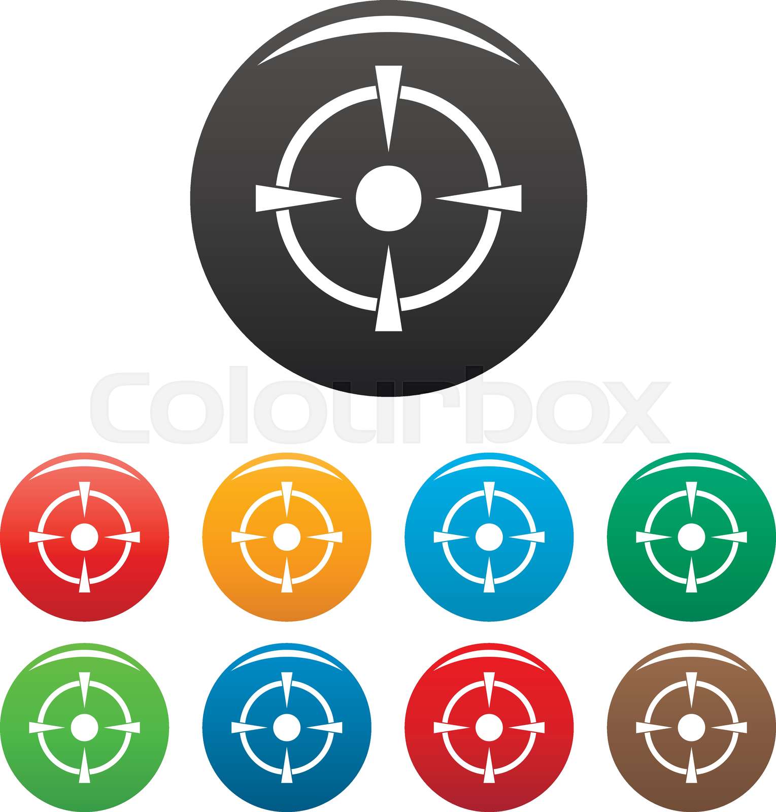Reticle target icons set color | Stock vector | Colourbox