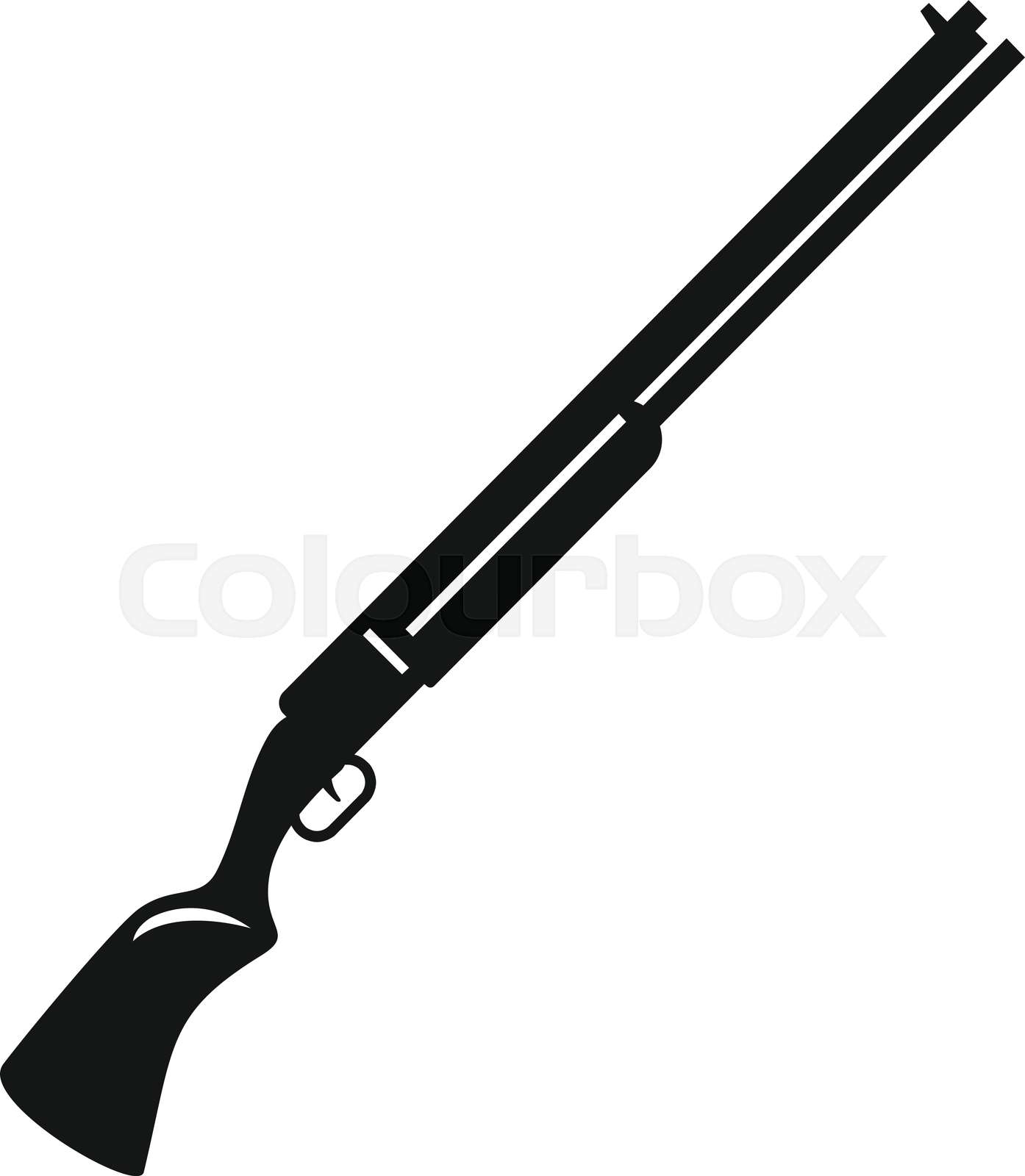 Hunter shotgun icon, simple style | Stock vector | Colourbox