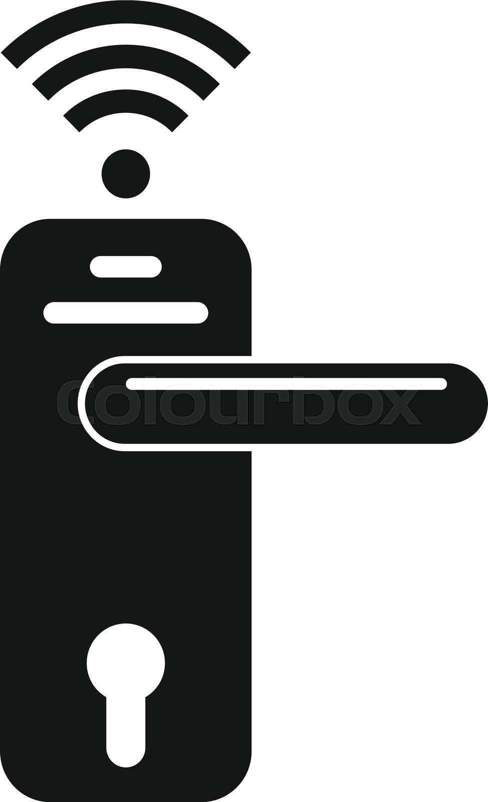 Wireless door lock icon, simple style | Stock vector | Colourbox