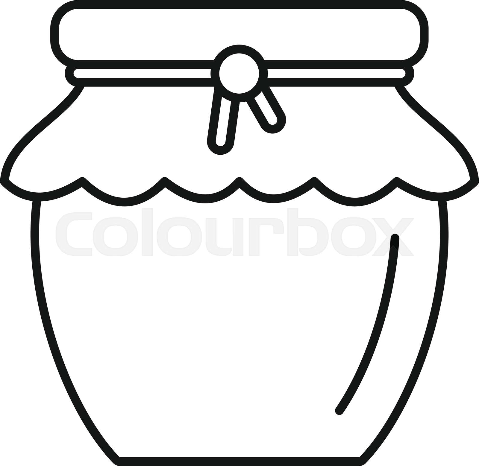 Honey Jar Clip Art Black And White