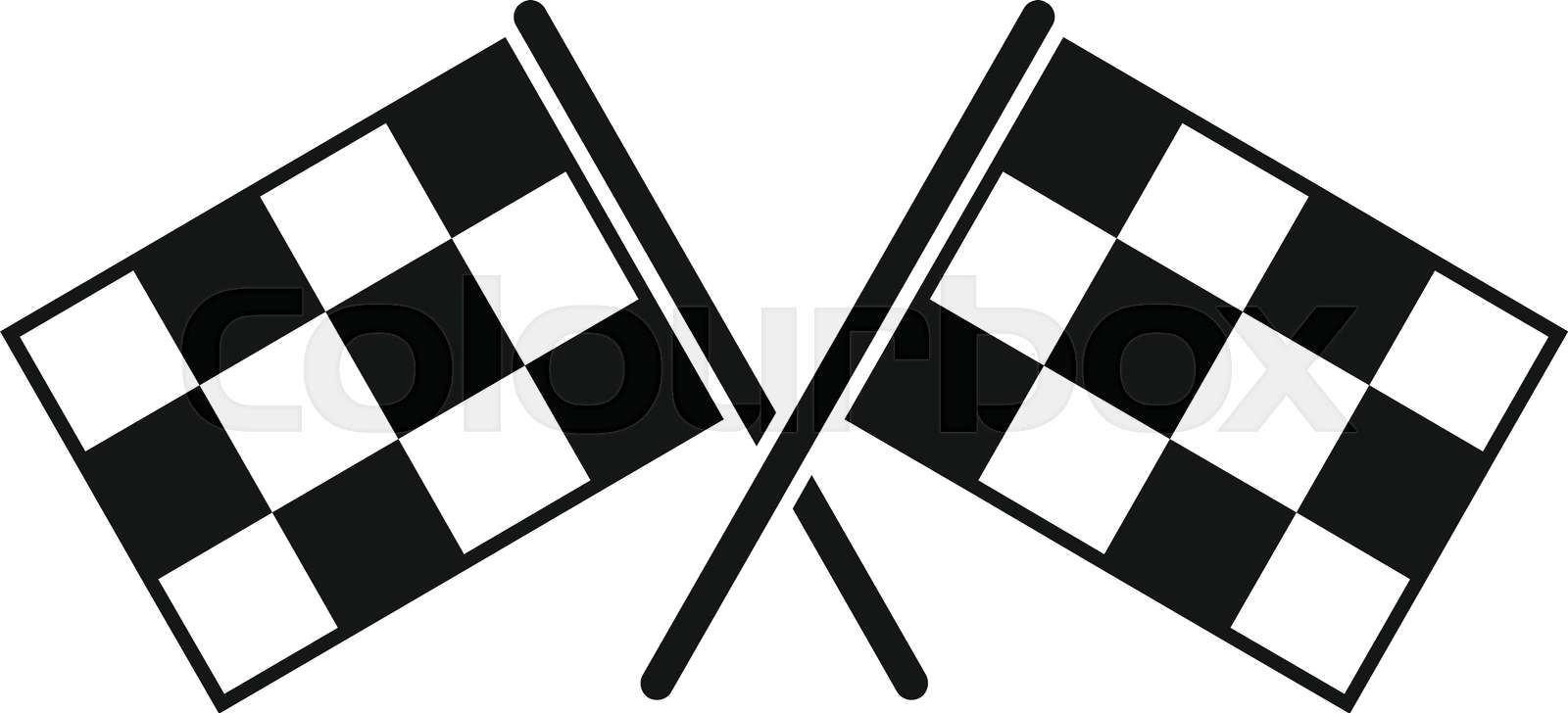 Rally flags icon, simple style | Stock vector | Colourbox