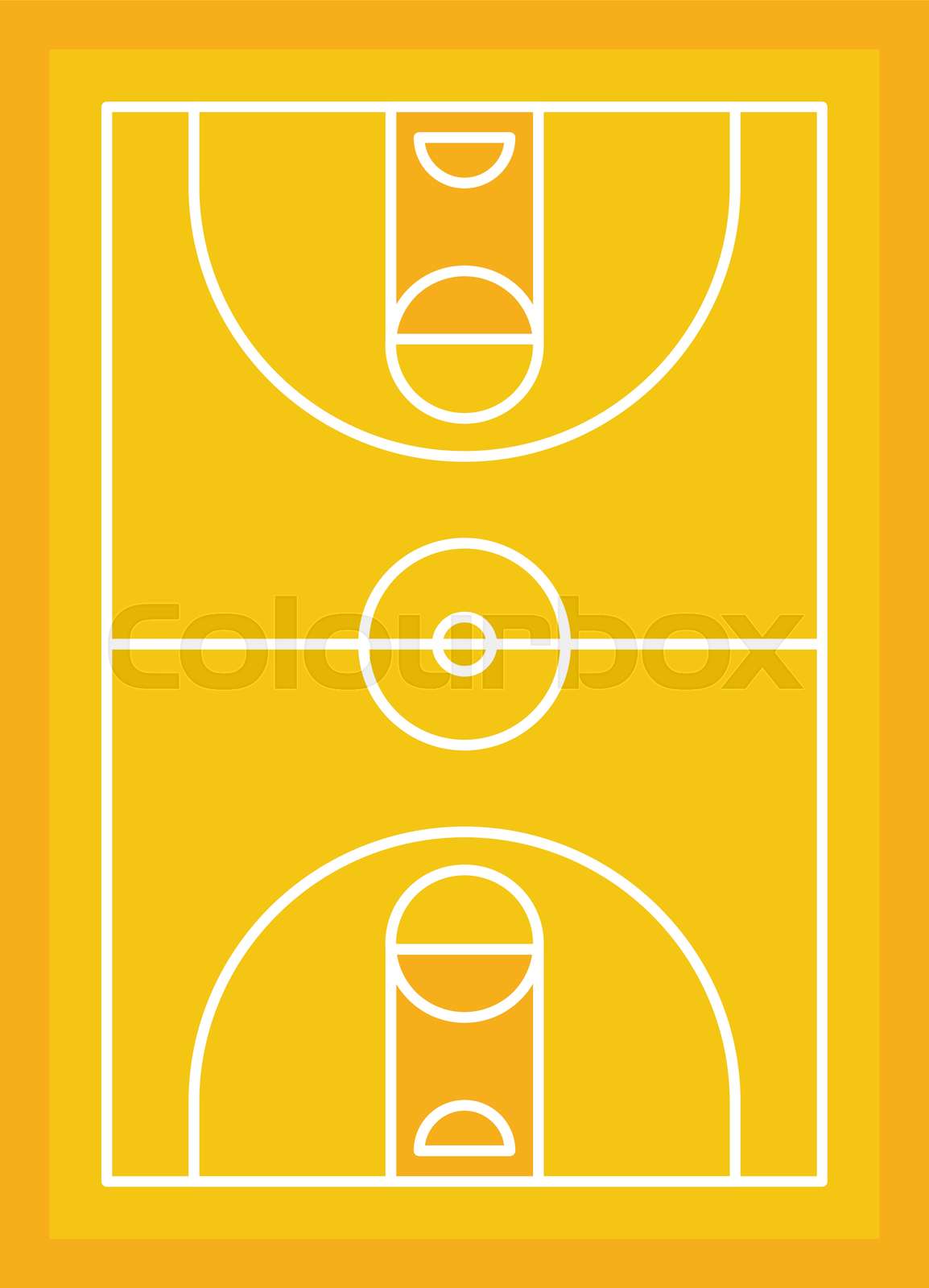 Sport basketball arena icon, flat style | Stock vector | Colourbox