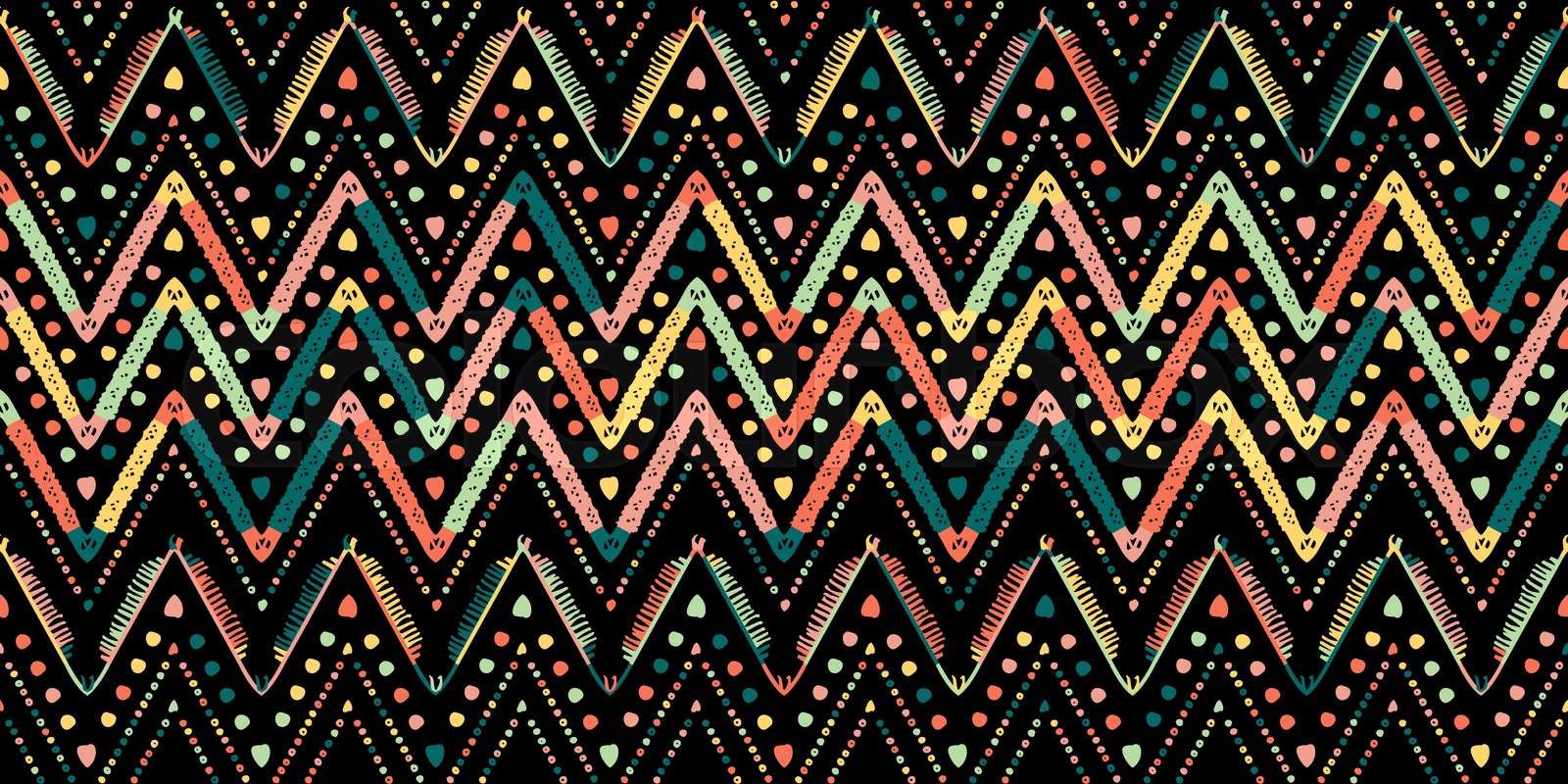 Retro zigzag african style pattern. Chevron design | Stock vector ...