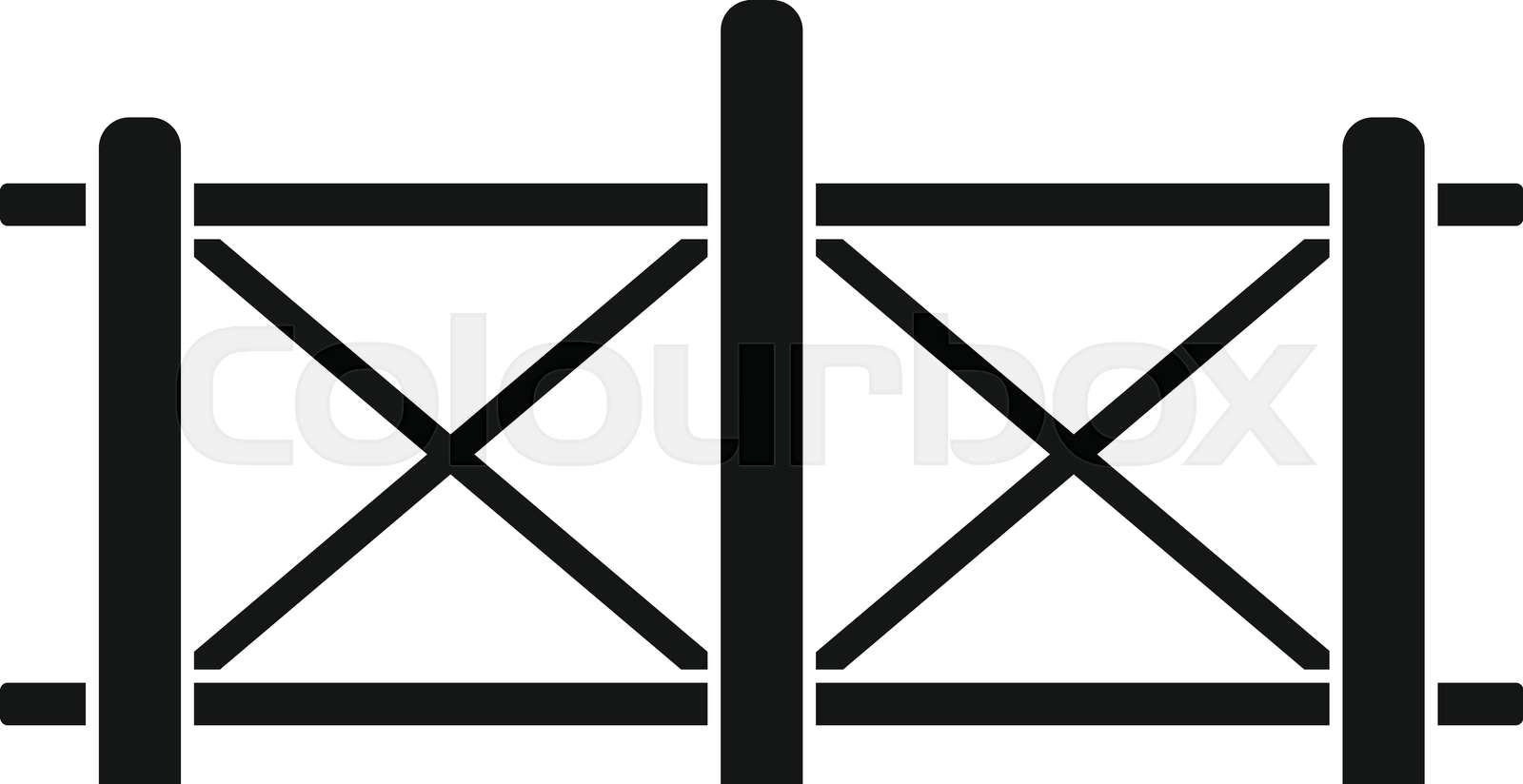 holz, zaun, icon | Stock-Vektor | Colourbox