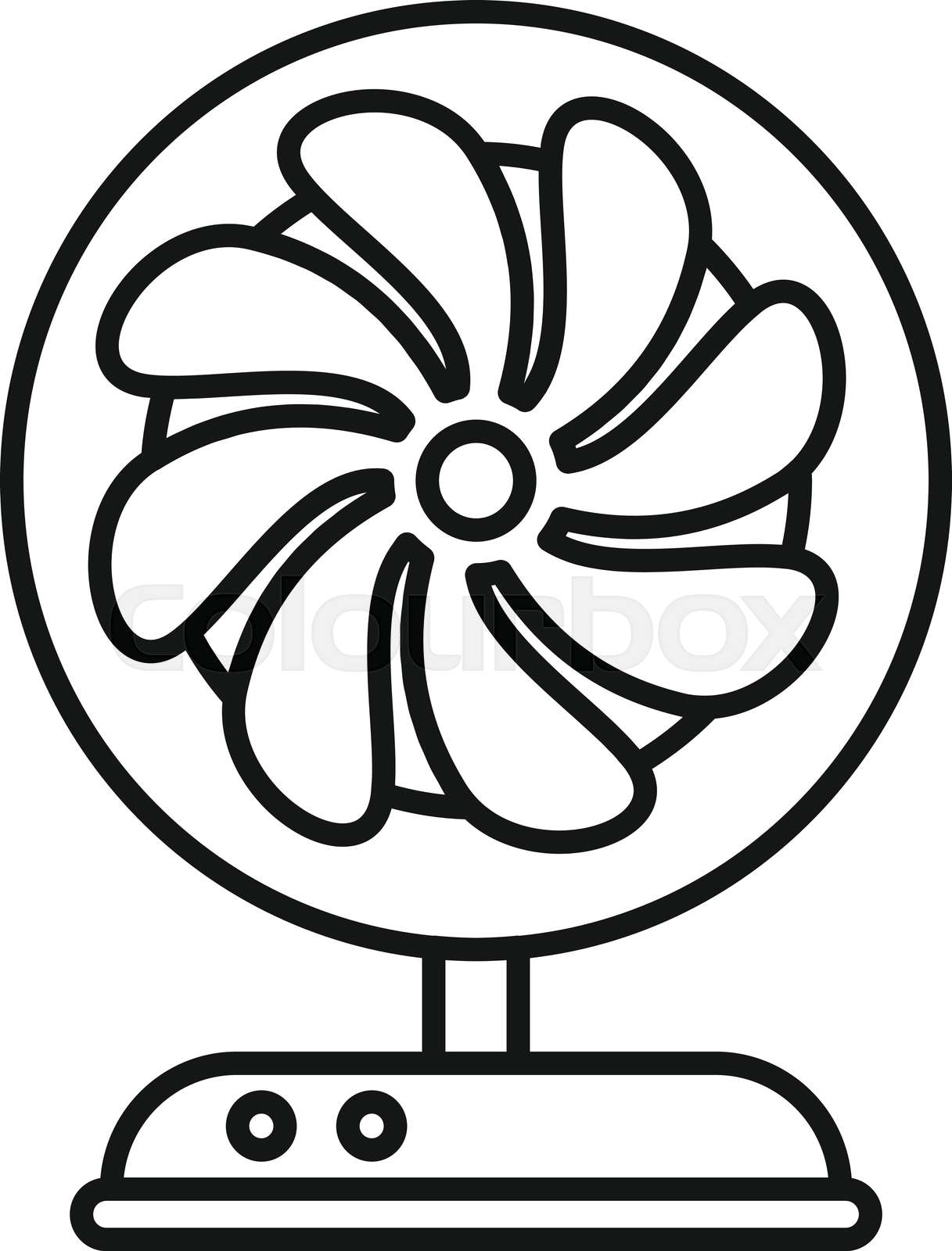 Table Fan Clipart Black And White