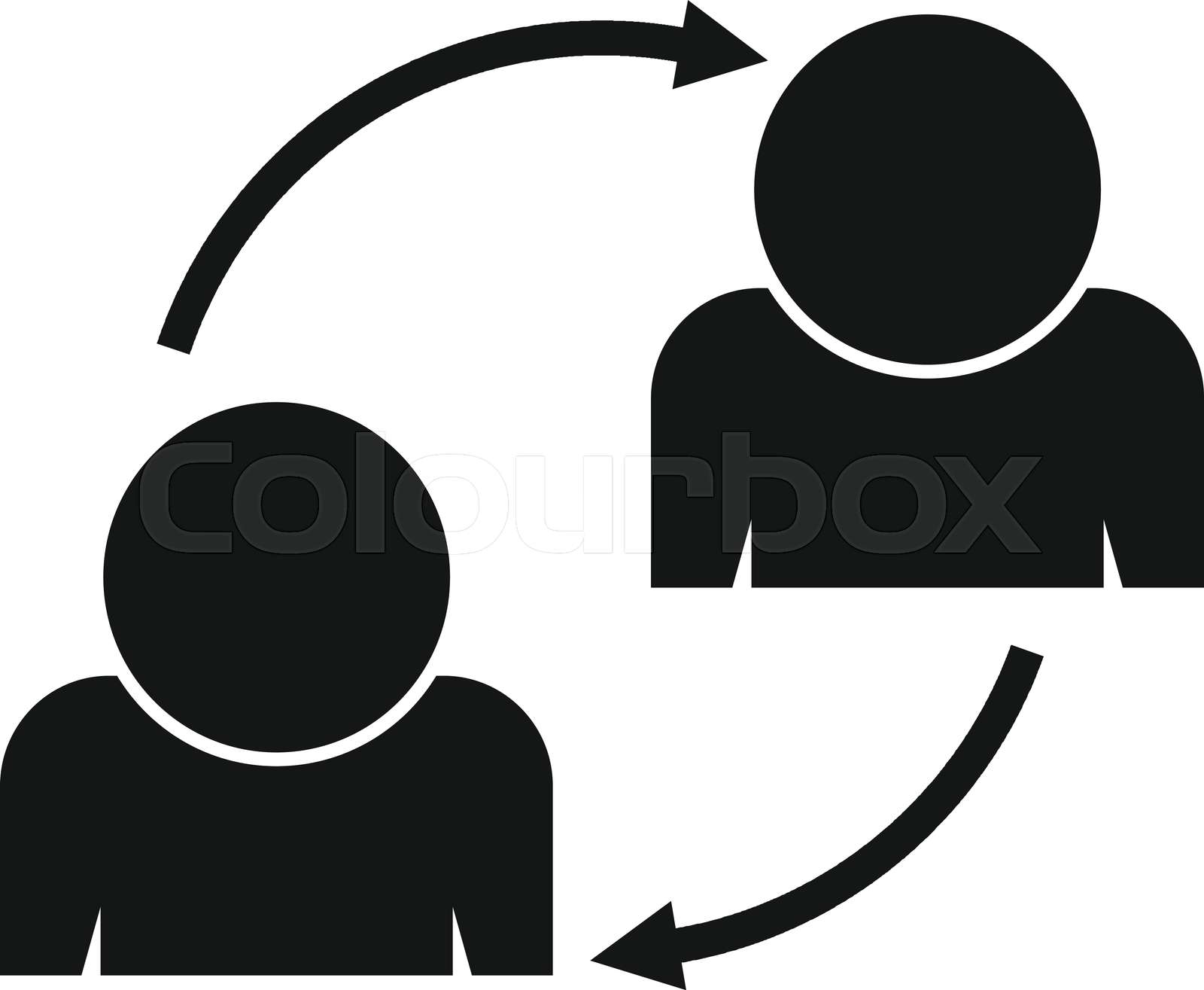 People communication icon, simple style | Stock vector | Colourbox