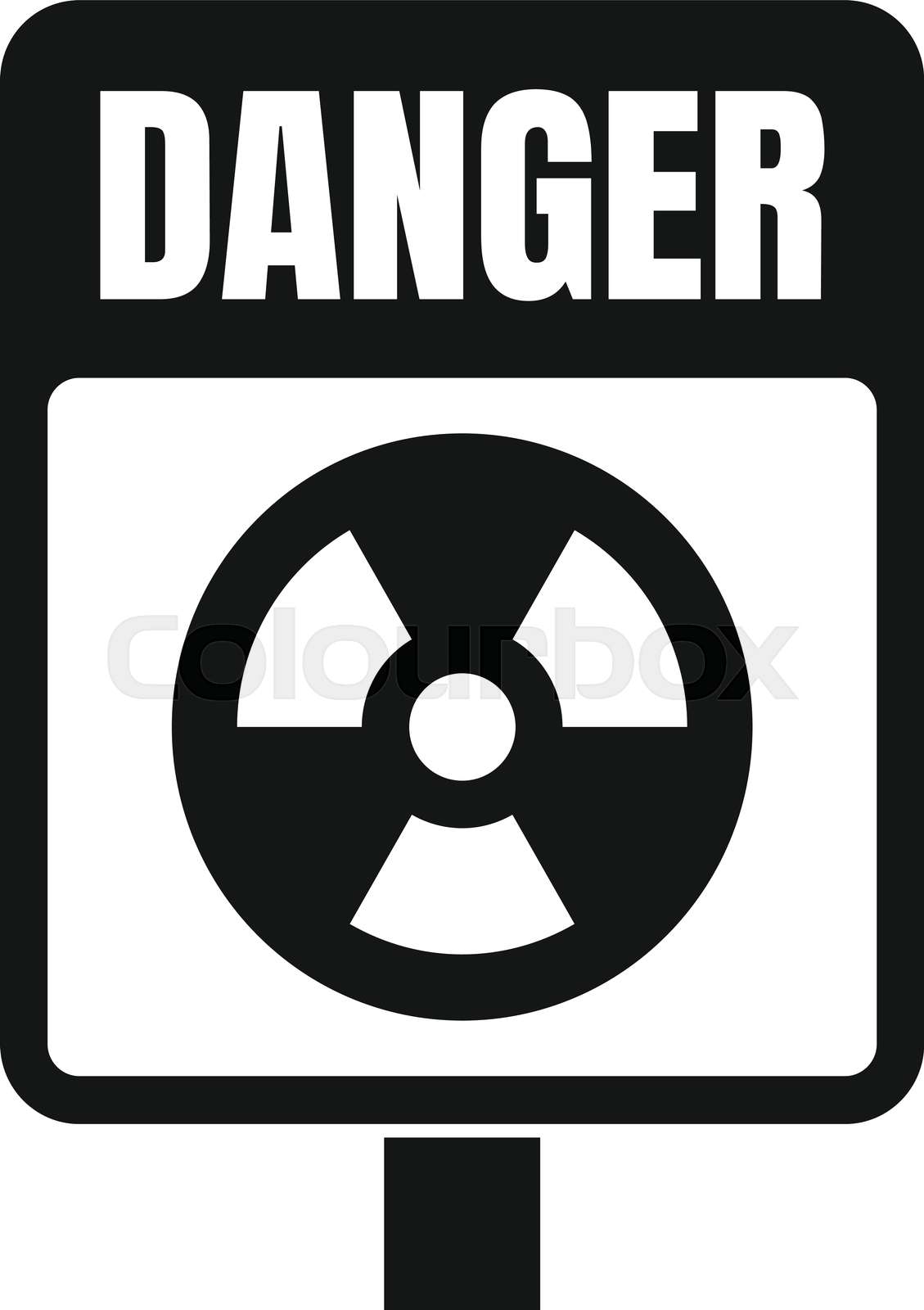 Danger zone icon, simple style | Stock vector | Colourbox