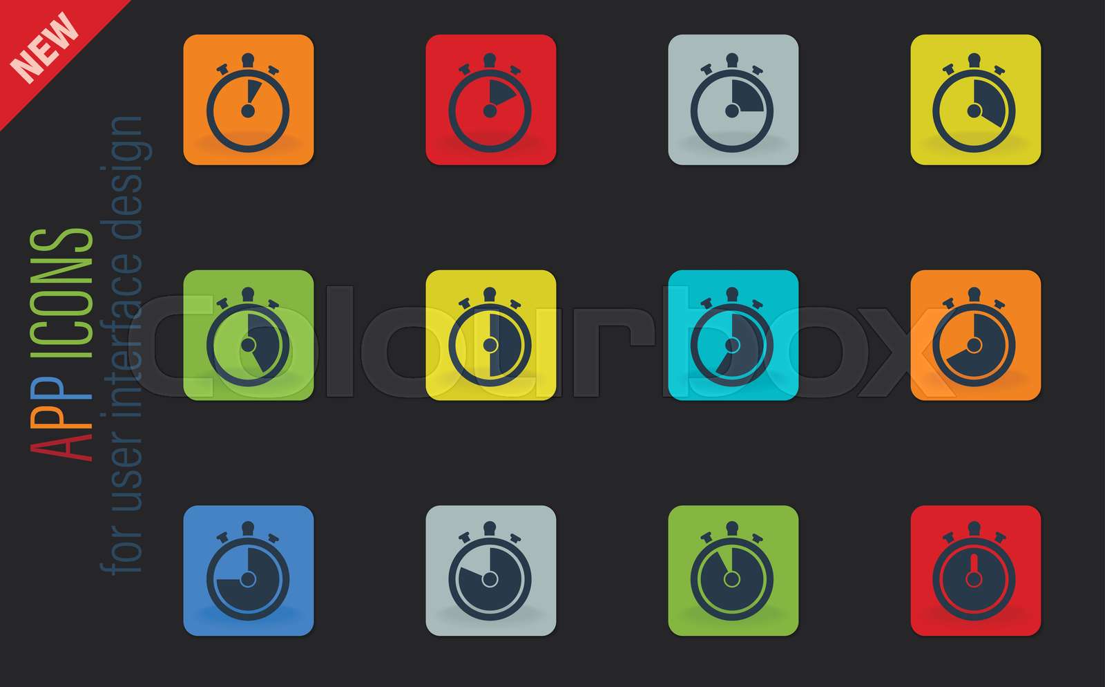 Timer Icon Set | Stock vector | Colourbox