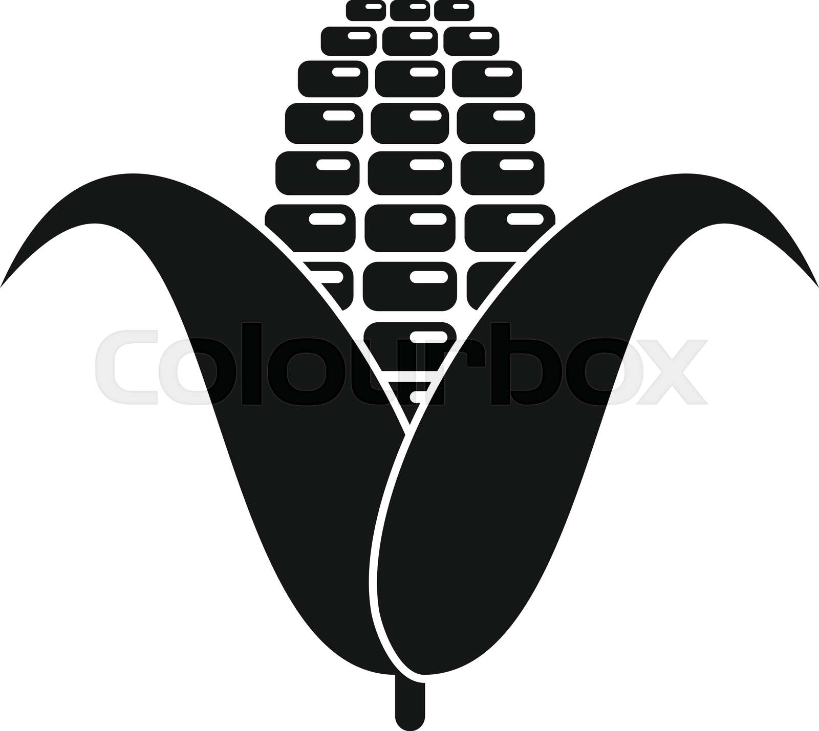 Corn plant icon, simple style | Stock vector | Colourbox