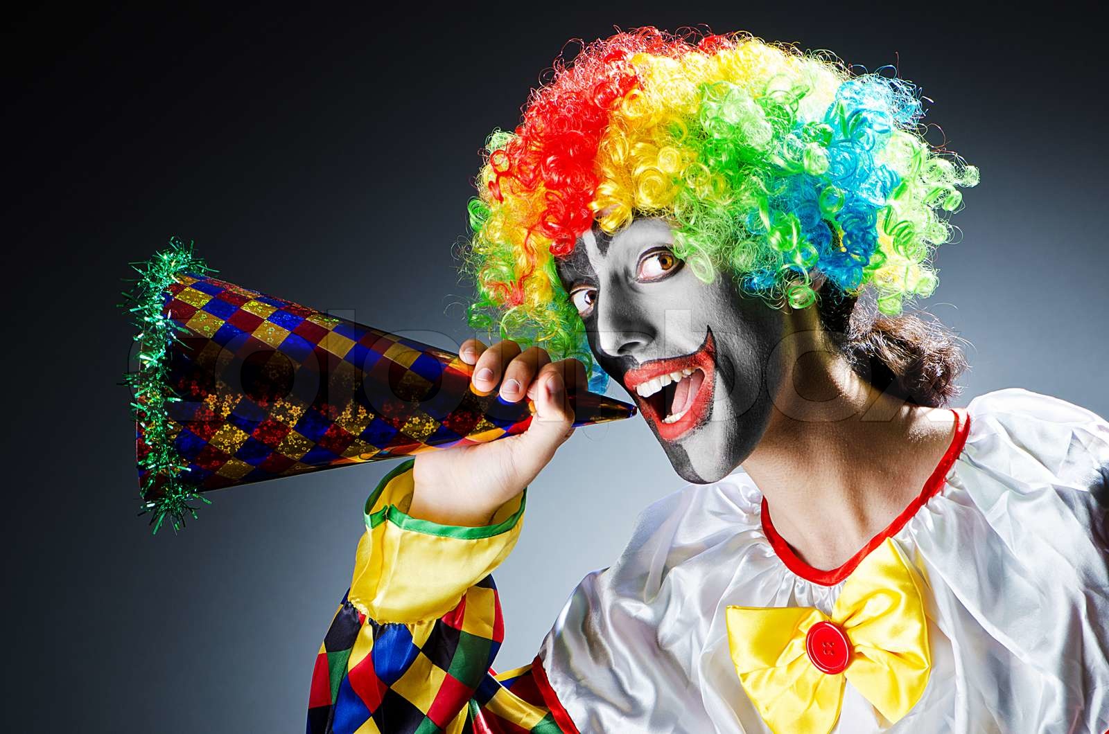 lustig, clown, portrait | Stock Bild | Colourbox