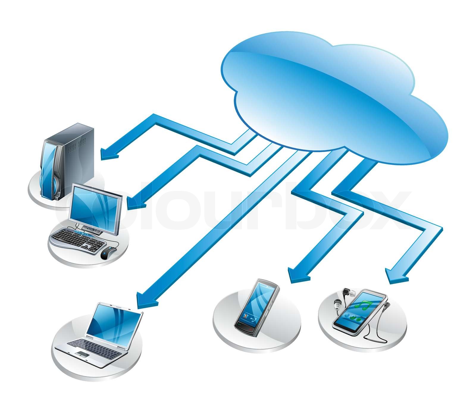 cloud computing networking technology | Stock vector | Colourbox
