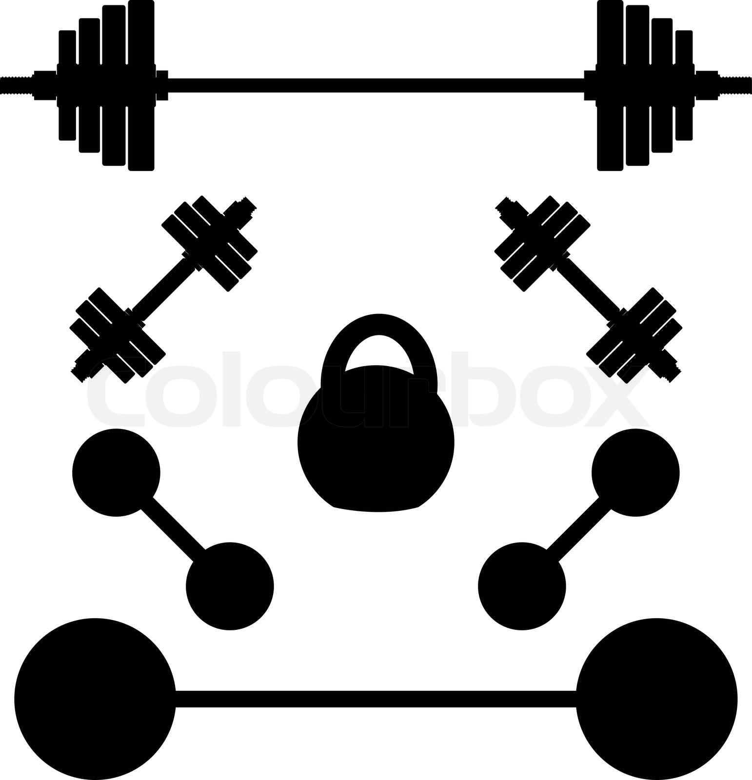 silhouettes of weights | Stock vector | Colourbox