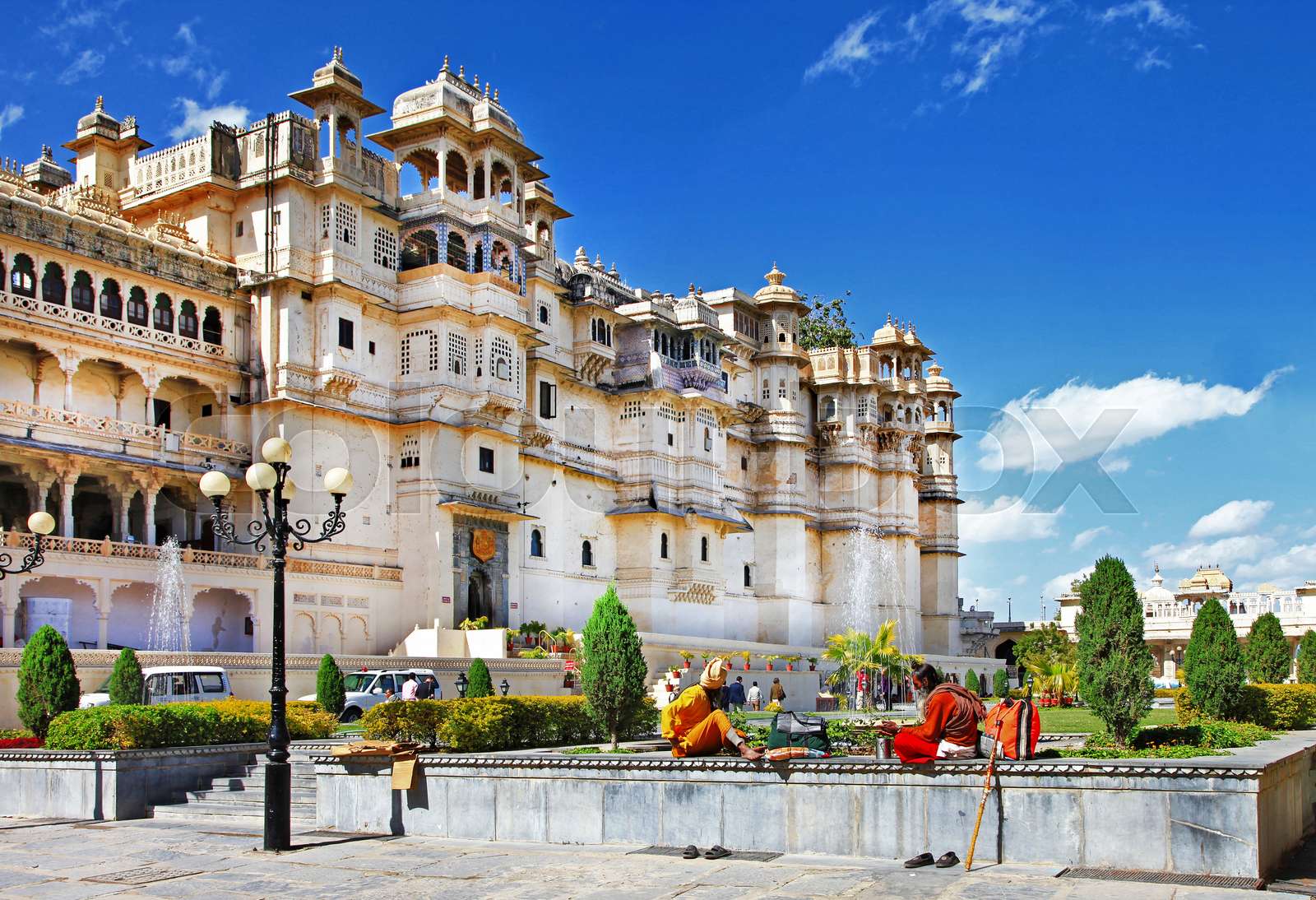 Udaipur city , beautifl white Palace. Rajastan travel, India | Stock ...