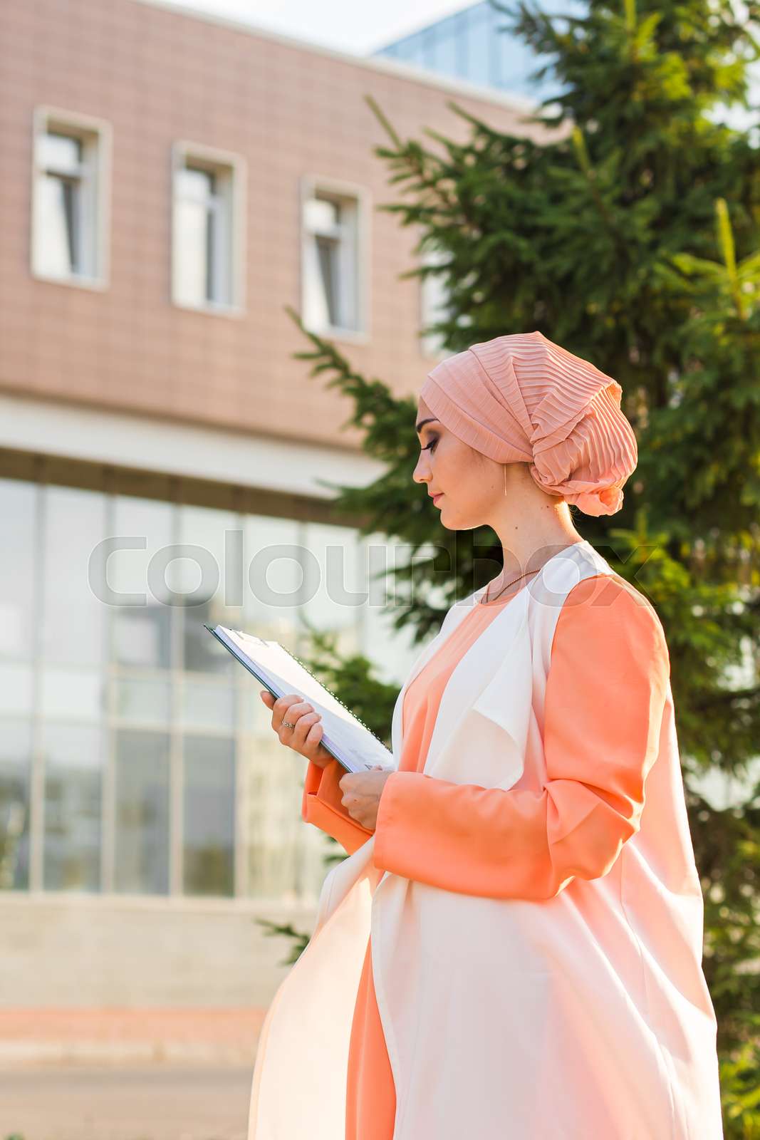 beautiful female middle eastern college student | Stock image | Colourbox