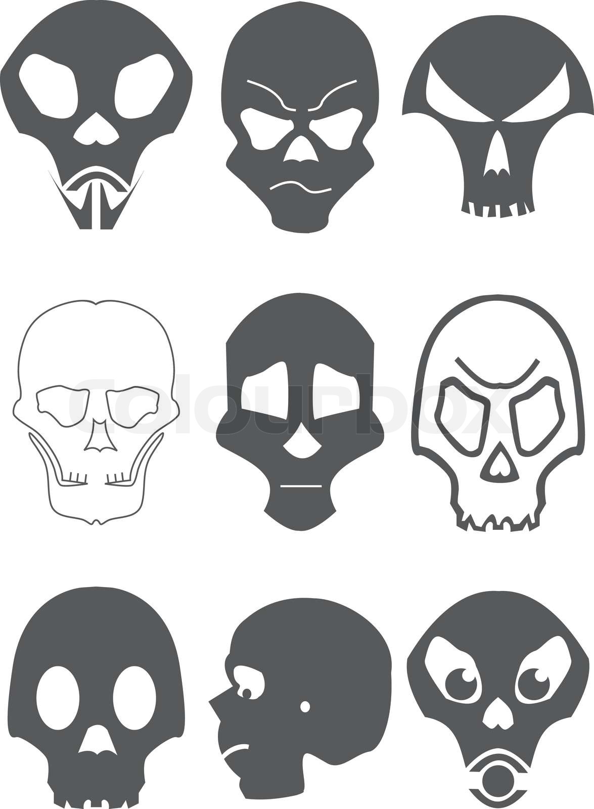 stylized skull | Stock vector | Colourbox