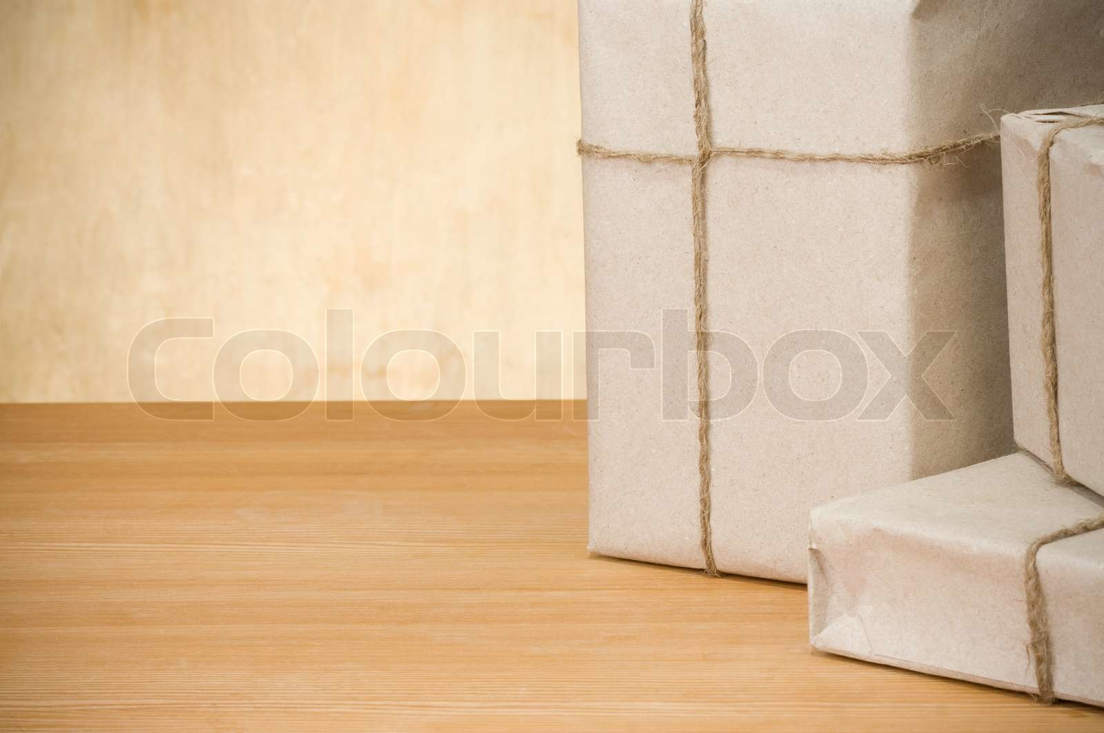 parcel wrapped packaged box | Stock image | Colourbox
