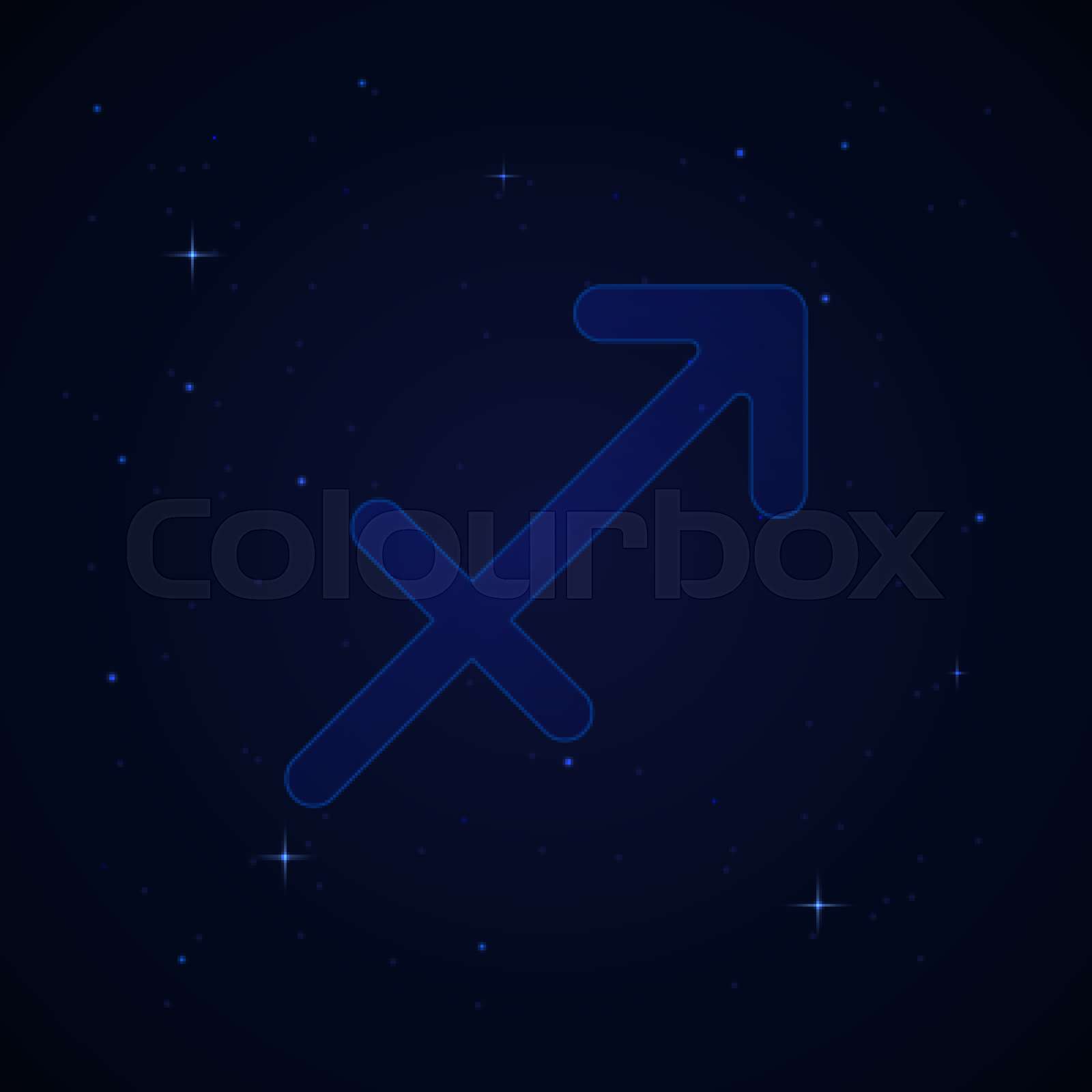 Sagittarius, the archer zodiac sign on the starry night sky | Stock ...
