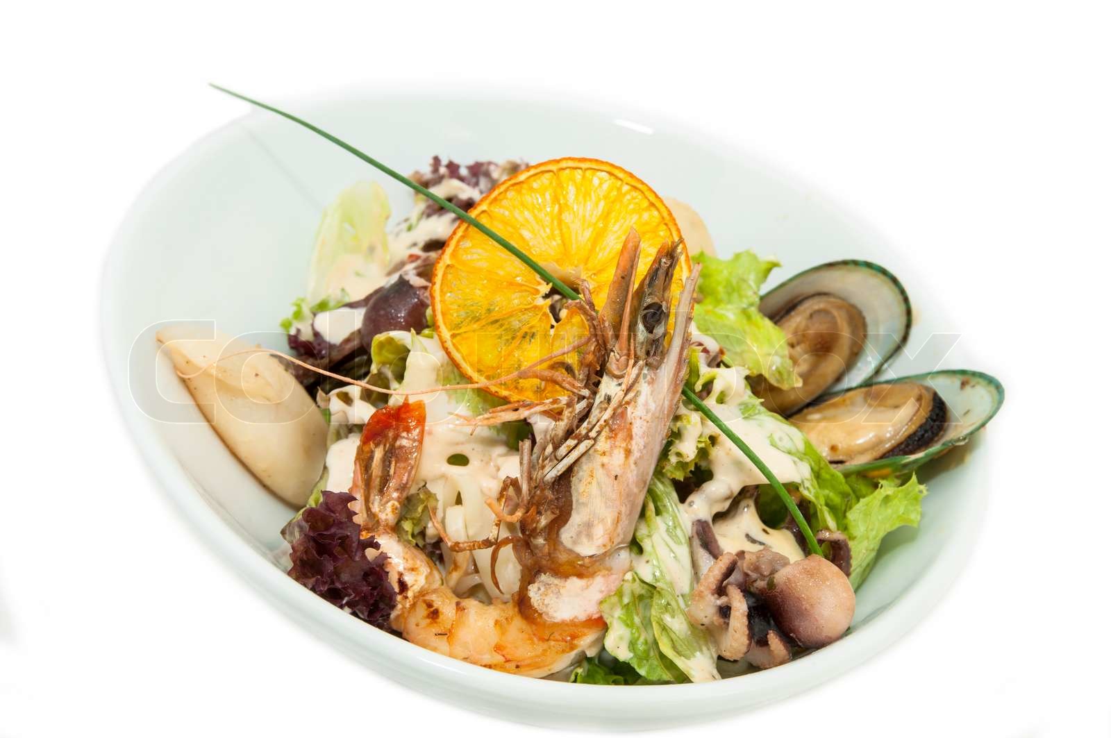 Calamari, kalte Platte, kalt essen, Küche, Fisch, Essen, gesunde ...