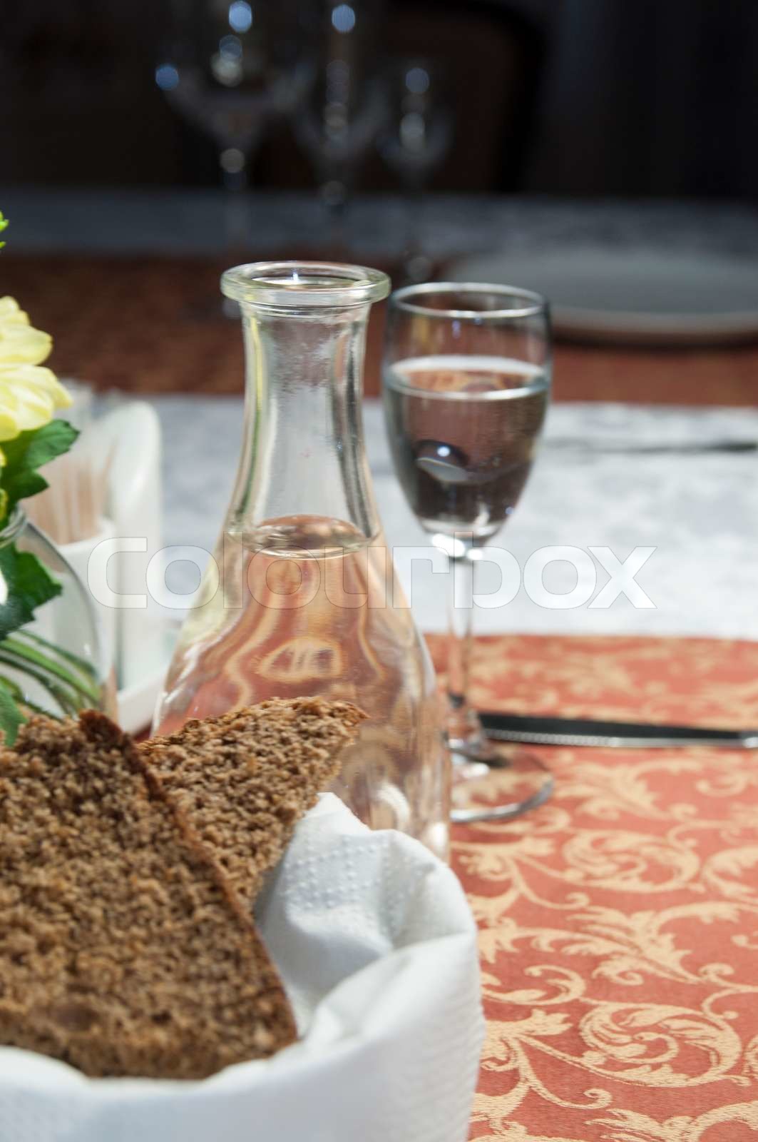 vodka and black bread | Stock image | Colourbox