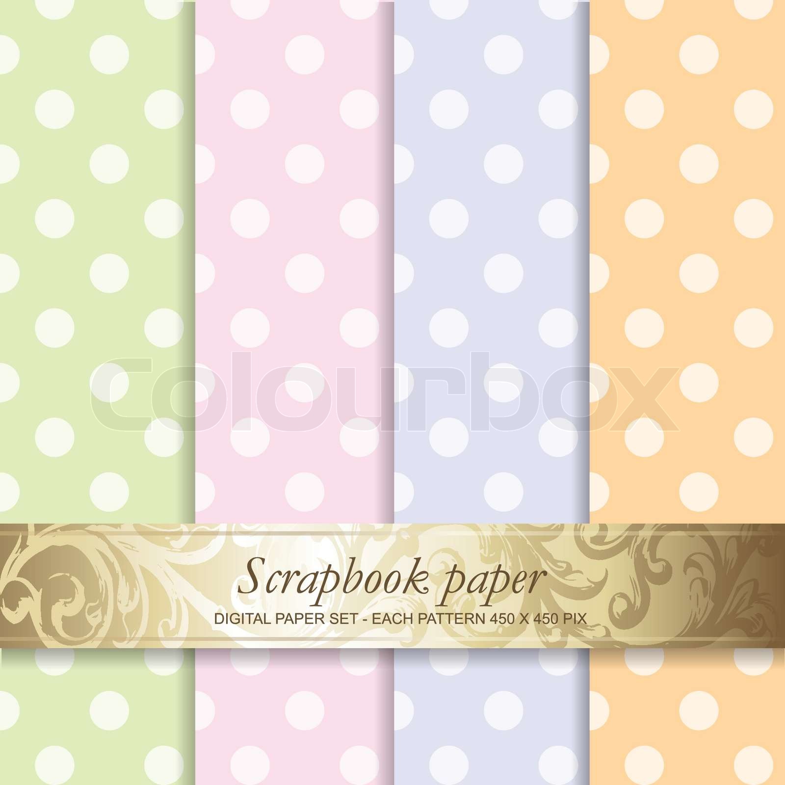 Colorful Backgrounds set - Scrapbook paper | Stock vector | Colourbox