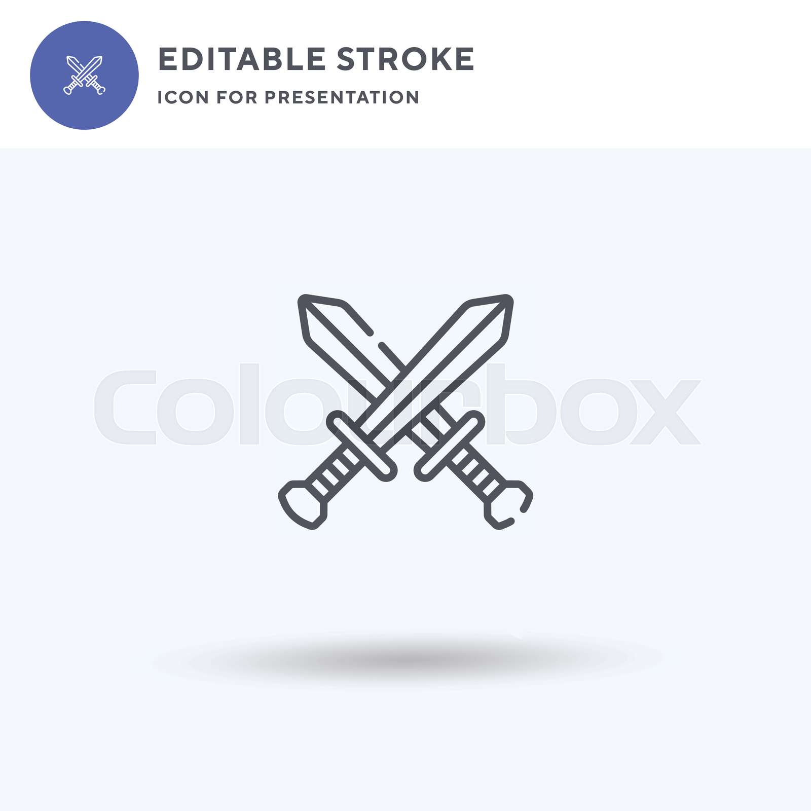 Sword icon vector, filled flat sign, solid pictogram isolated on white ...