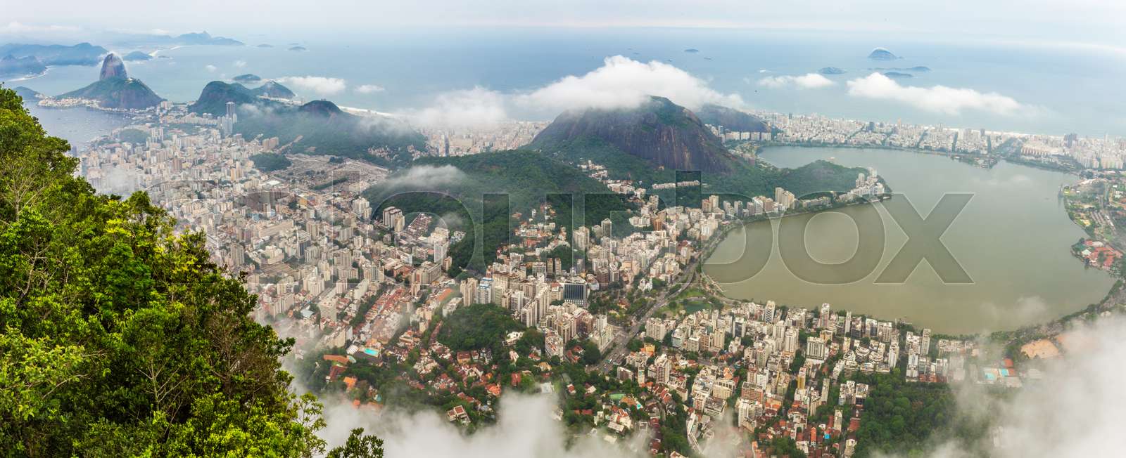 Rio city center downtown panorama with coastline, Rio de Janeiro ...