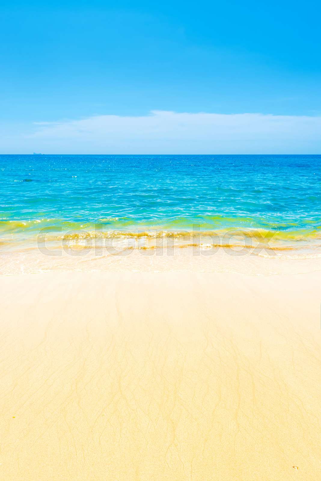 Blue sea water and sand beach | Stock image | Colourbox