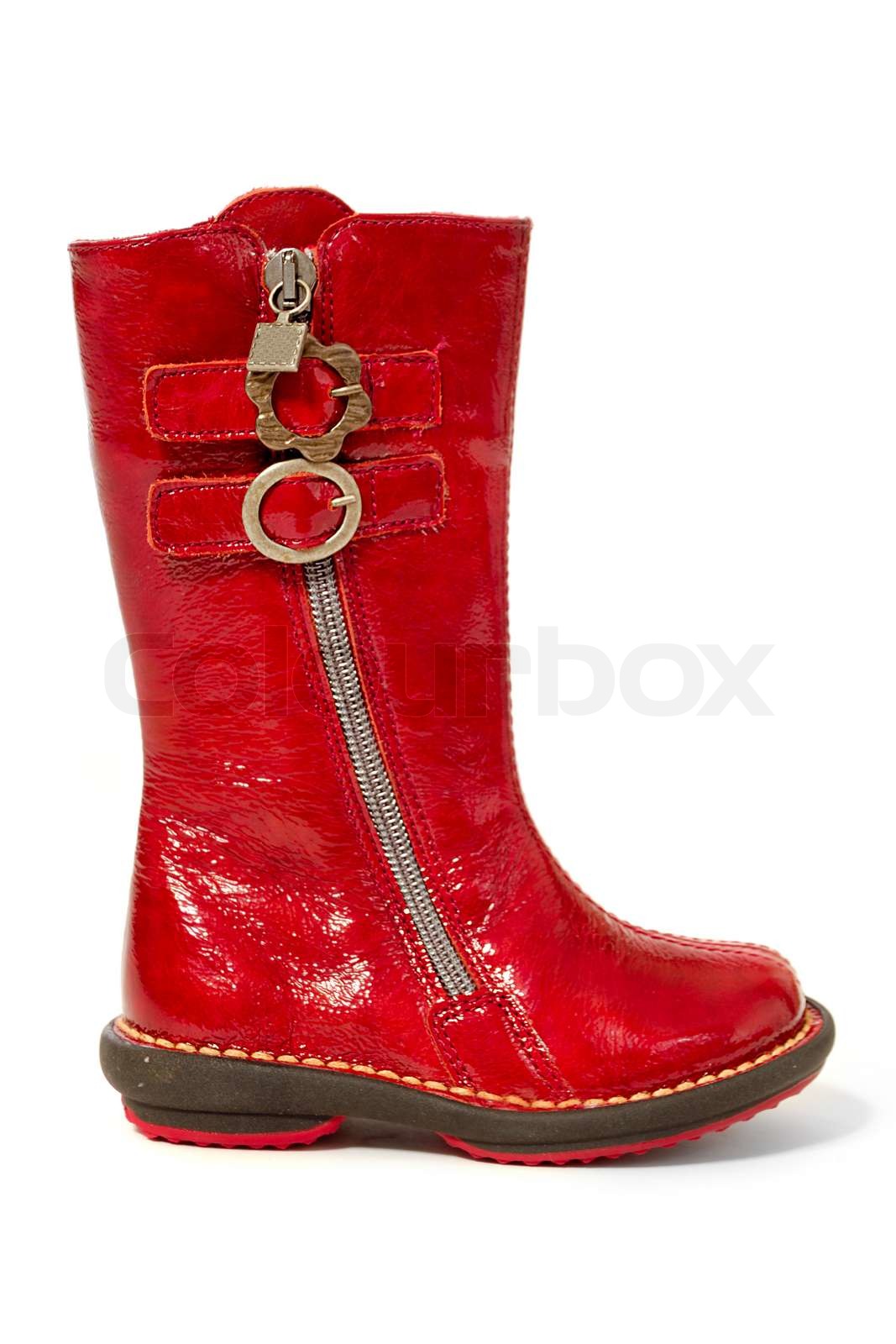 Red boot | Stock image | Colourbox