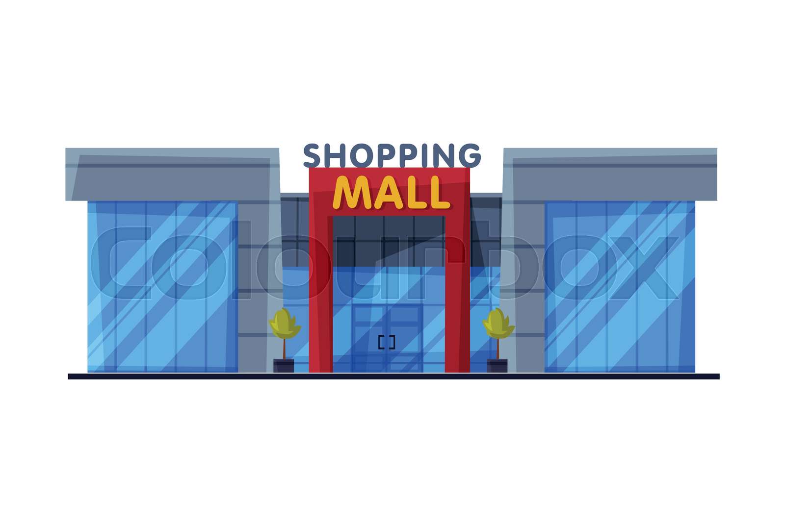 Shopping Mall Vector Logo