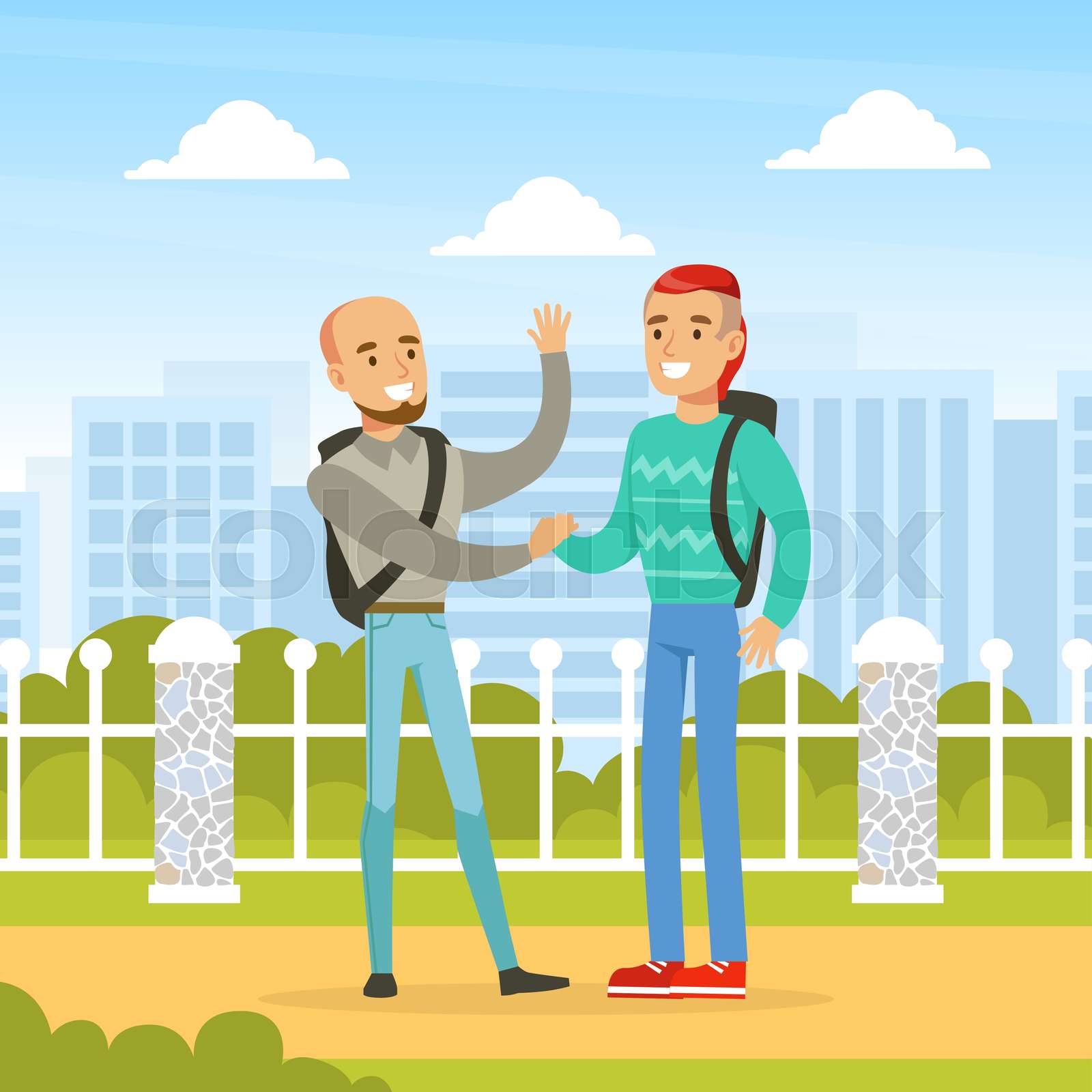 Meeting of Two Friends, Best Friends Forever, Two Guys Shaking Hands ...