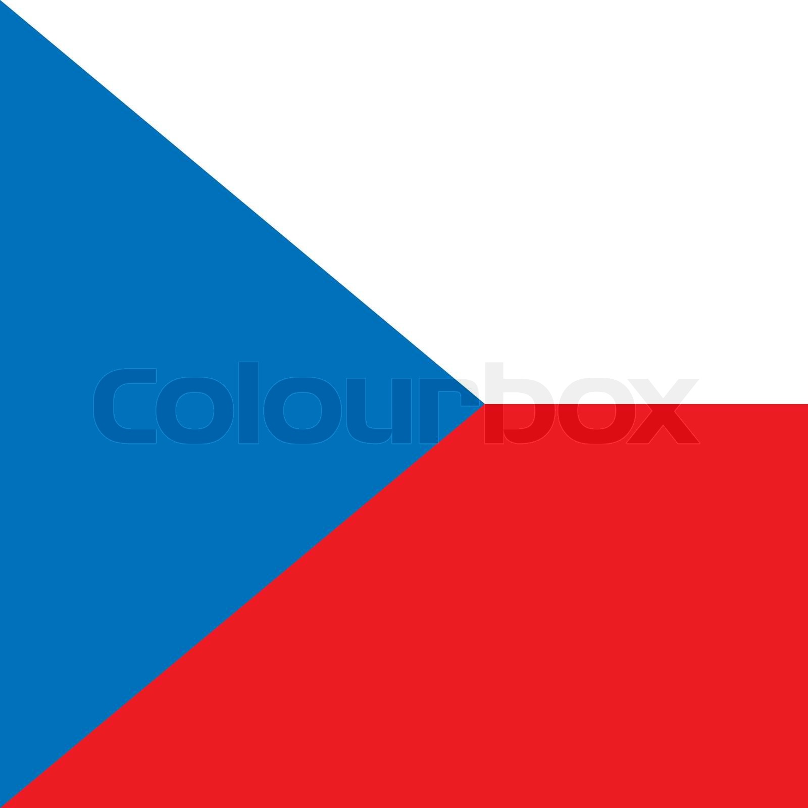 Czech square flag - europe | Stock vector | Colourbox