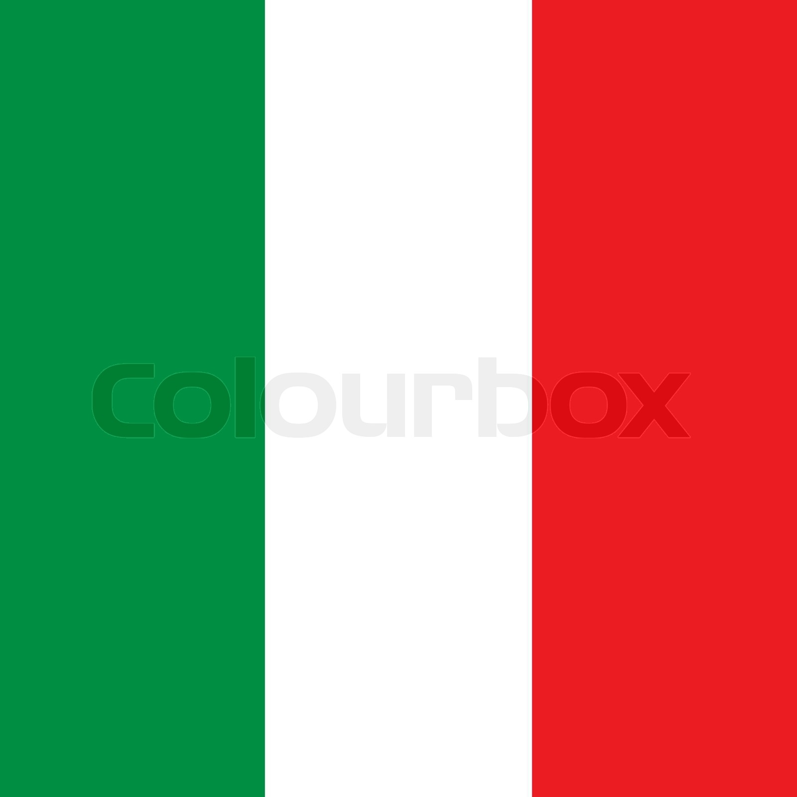 Italian square flag - europe | Stock vector | Colourbox