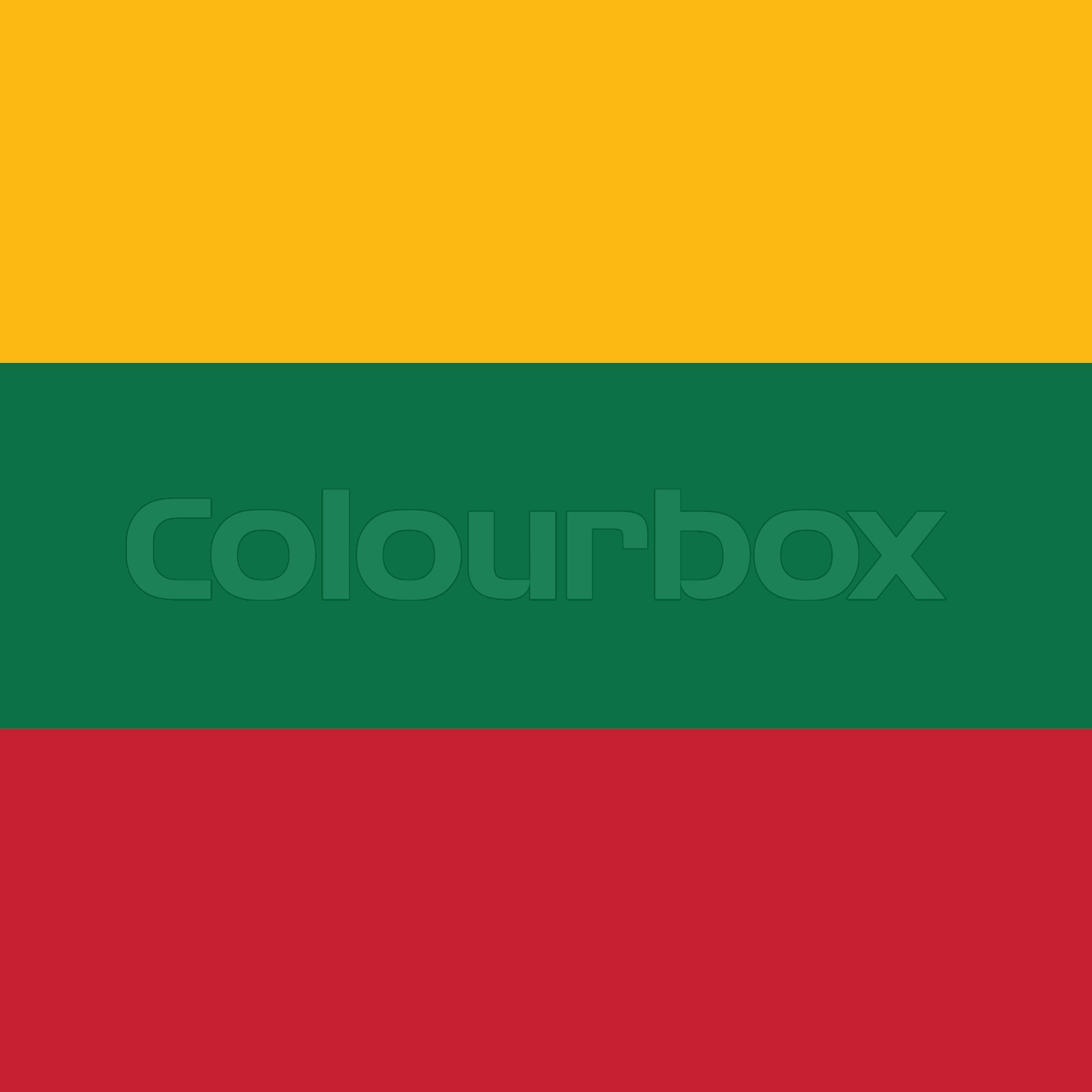 Lithuanian square flag - europe | Stock vector | Colourbox