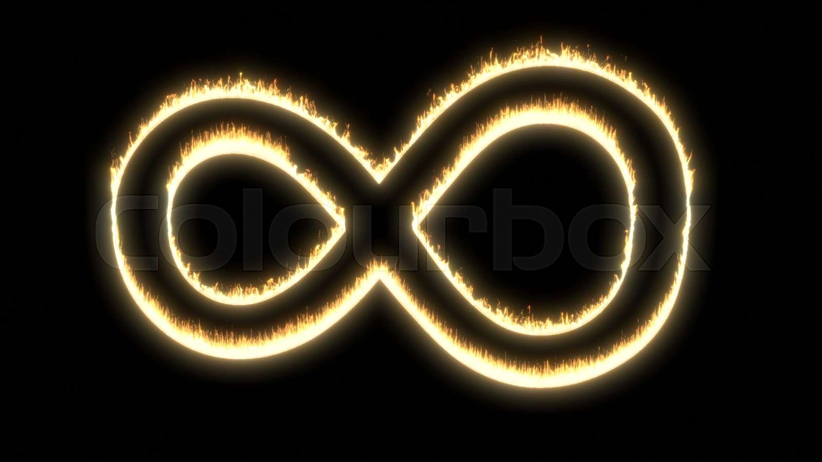 Fire infinity Fantasy with golden fire infinity on black Business ...