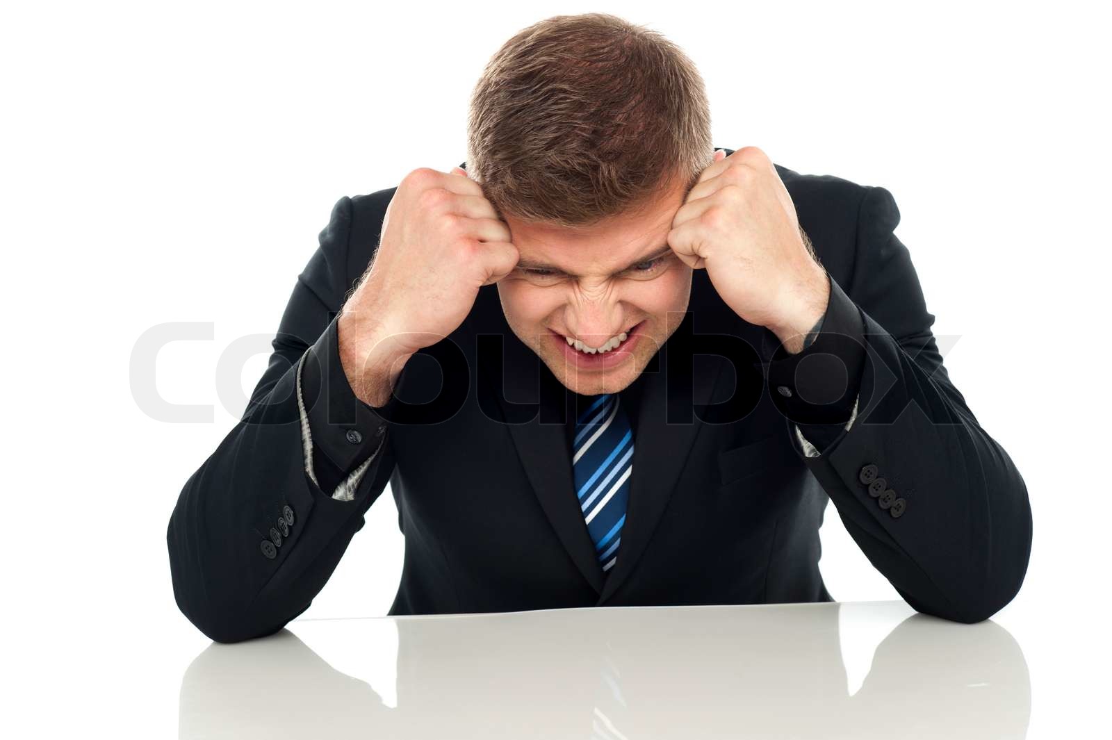 Frustrated businessman | Stock image | Colourbox