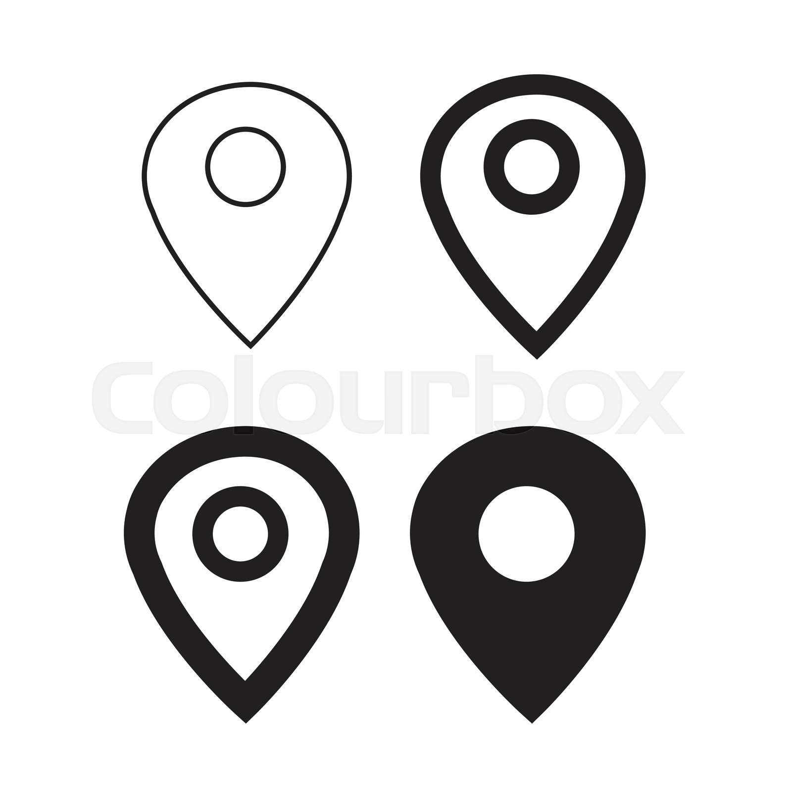 pinpoint map pin icon | Stock vector | Colourbox