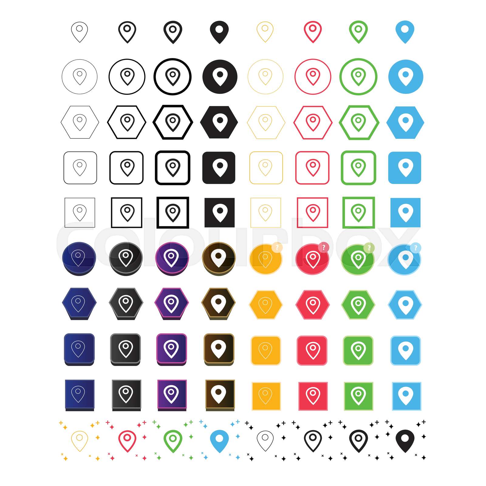 pinpoint map pin icon | Stock vector | Colourbox