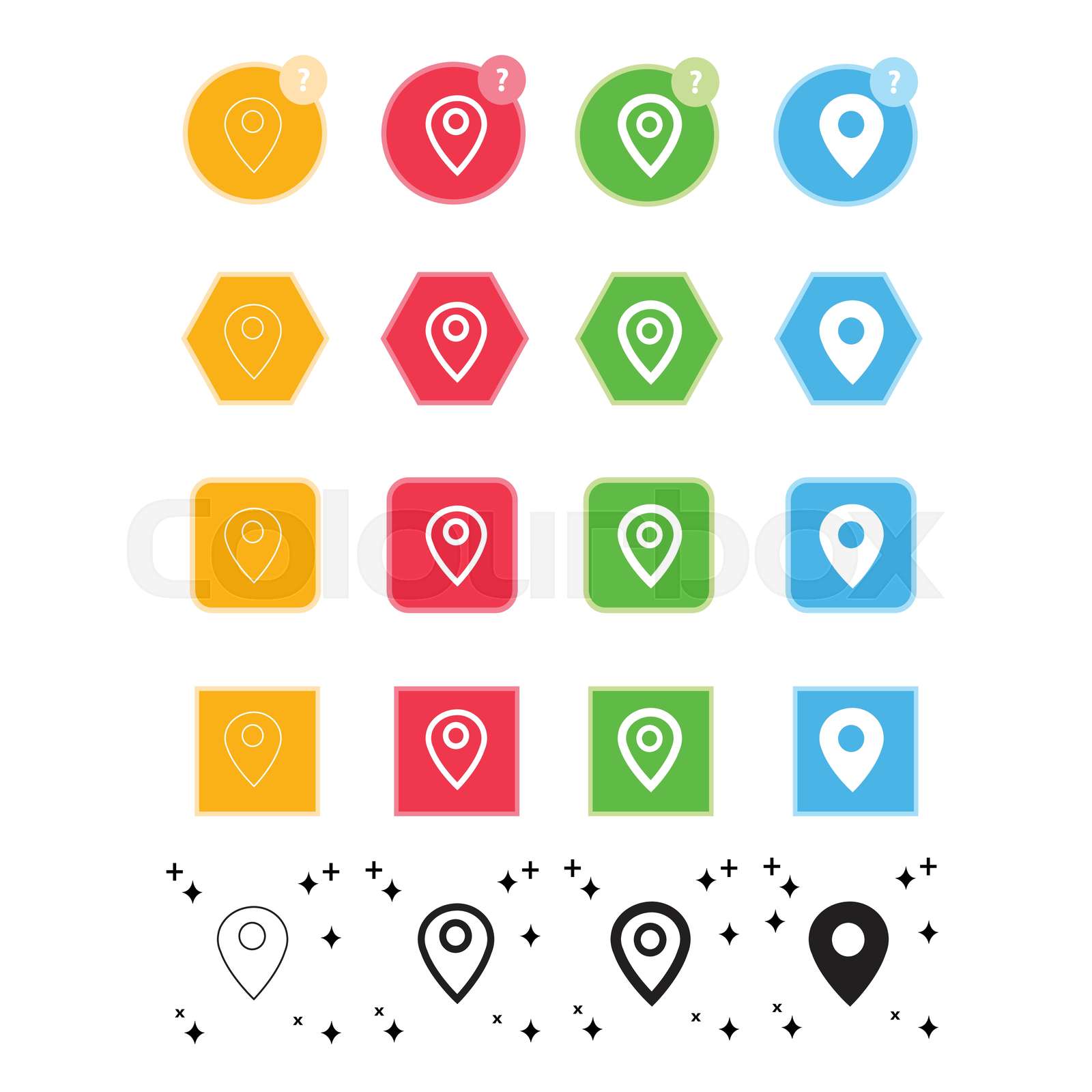 pinpoint map pin icon | Stock vector | Colourbox