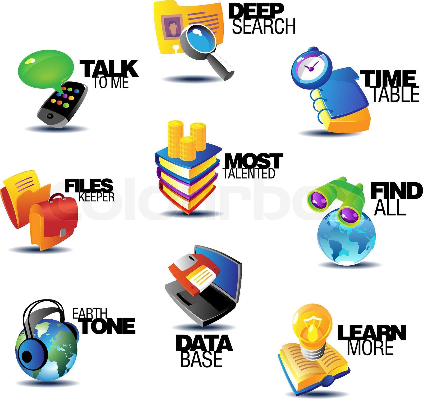 Concept titles for communications | Stock vector | Colourbox