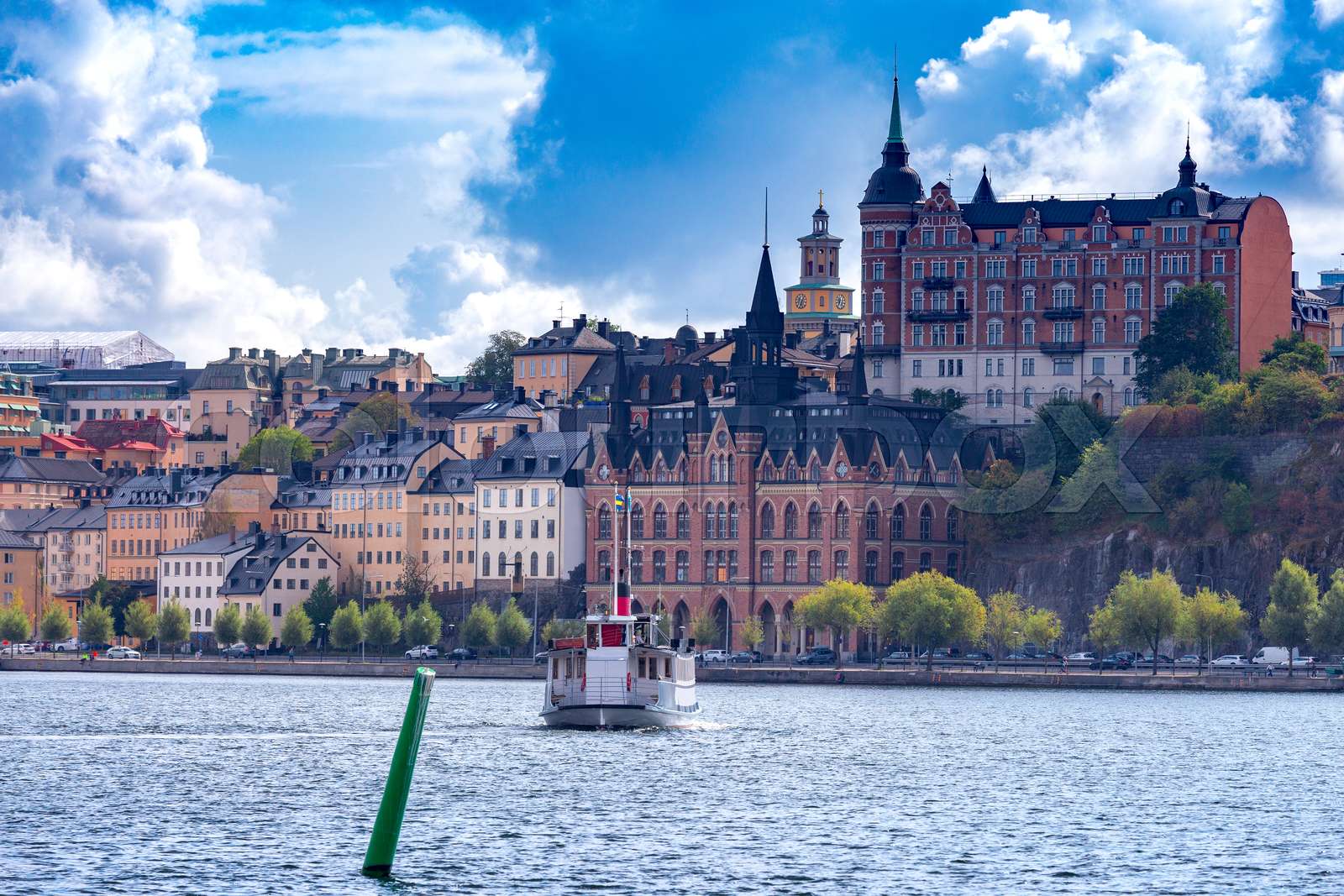 Stockholm. Houses on the waterfront. | Stock image | Colourbox