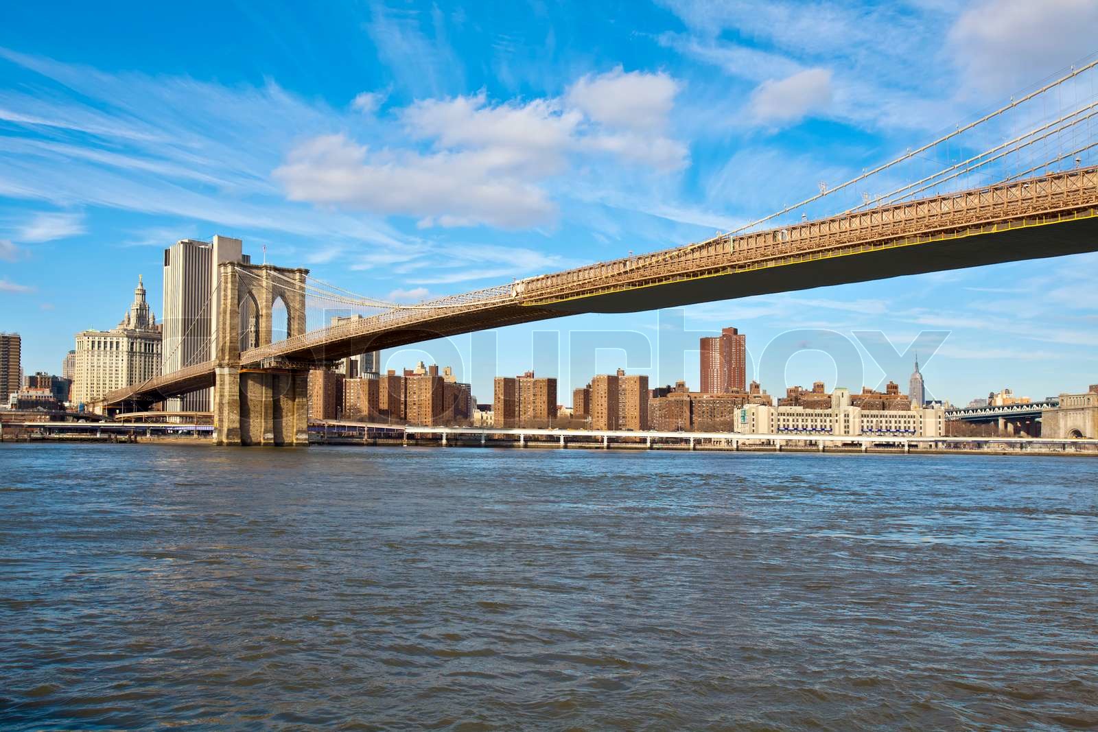 New York - Brooklyn Bridge and Lower Manhattan | Stock image | Colourbox