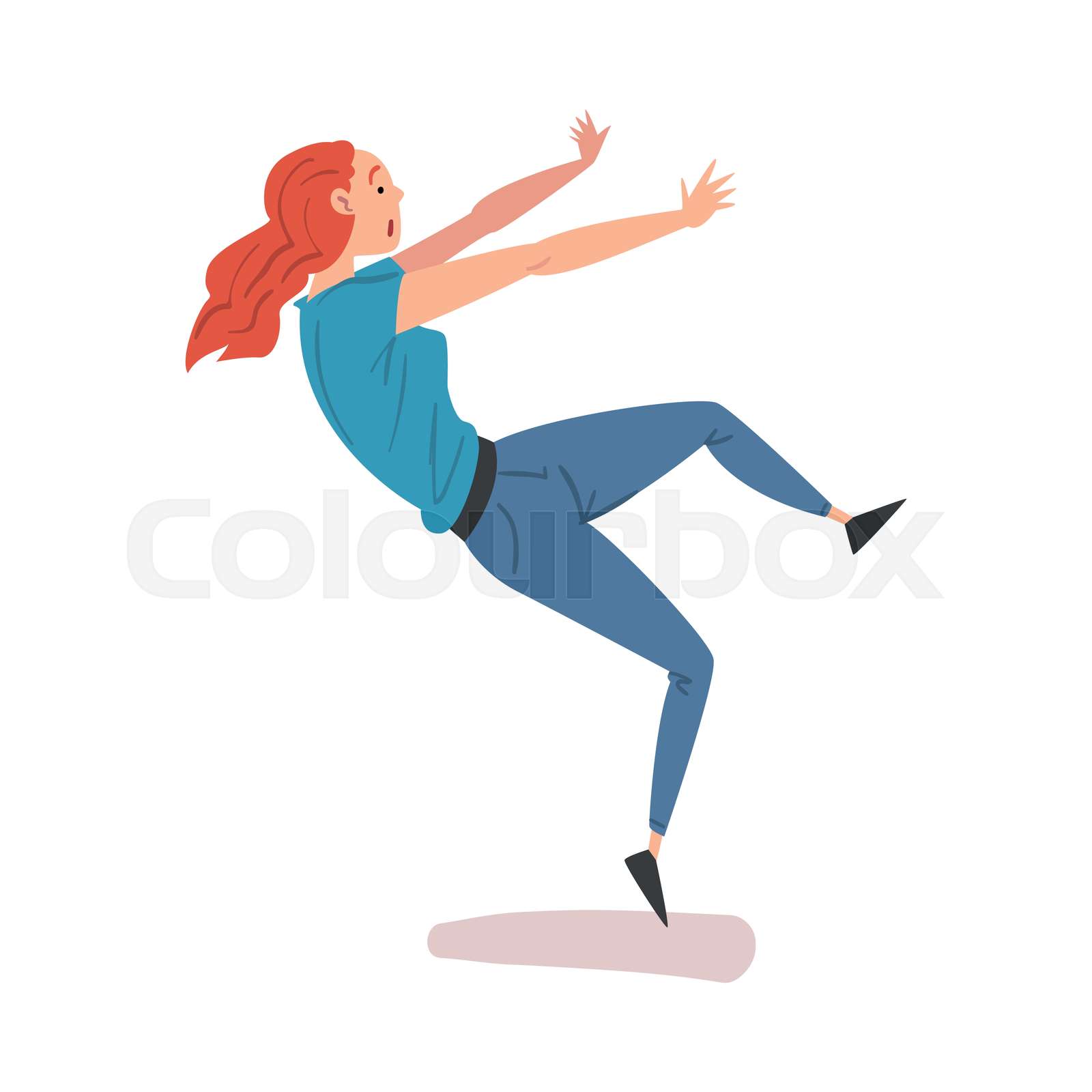 Woman Falling Backwards