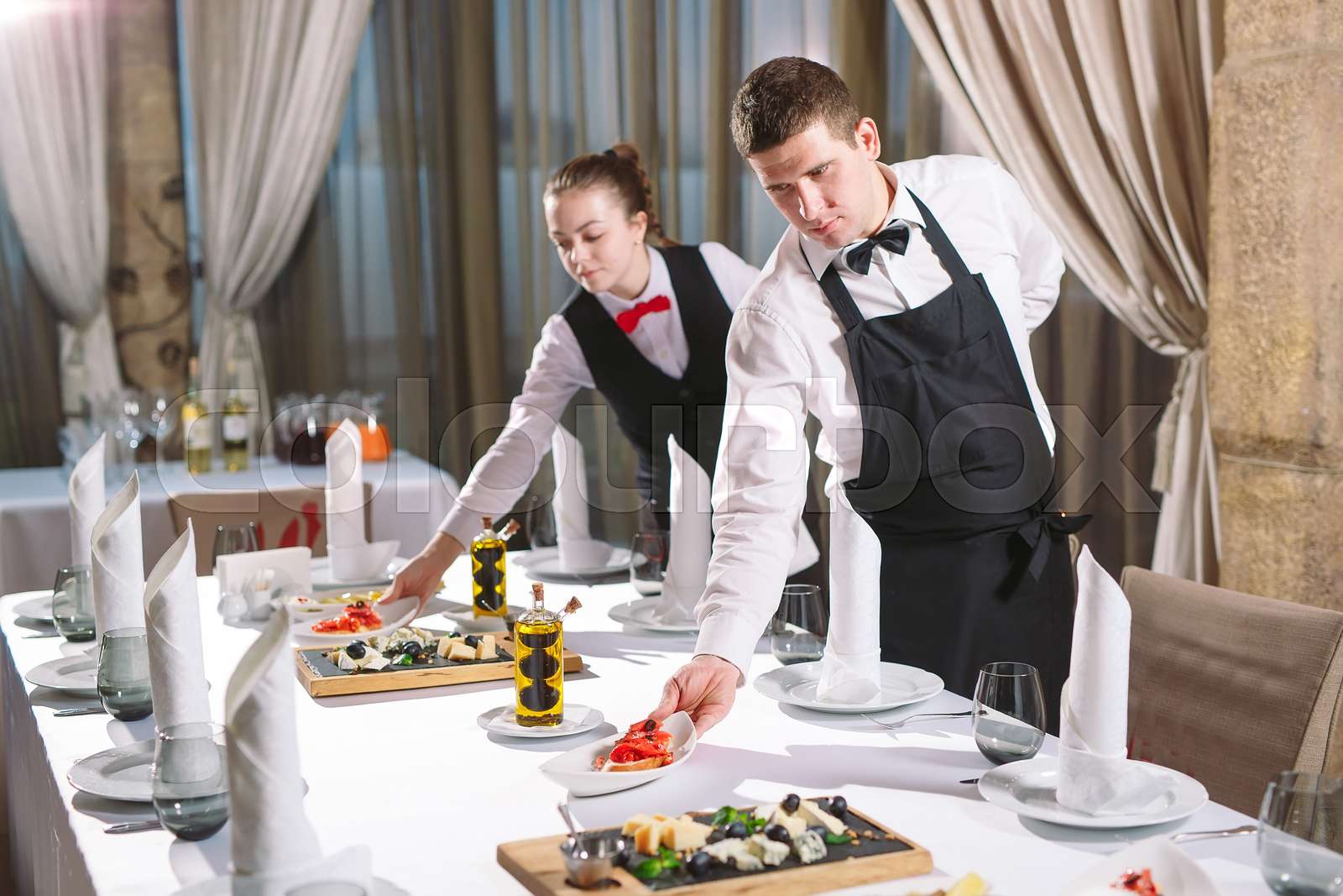 Waiter Serve Food